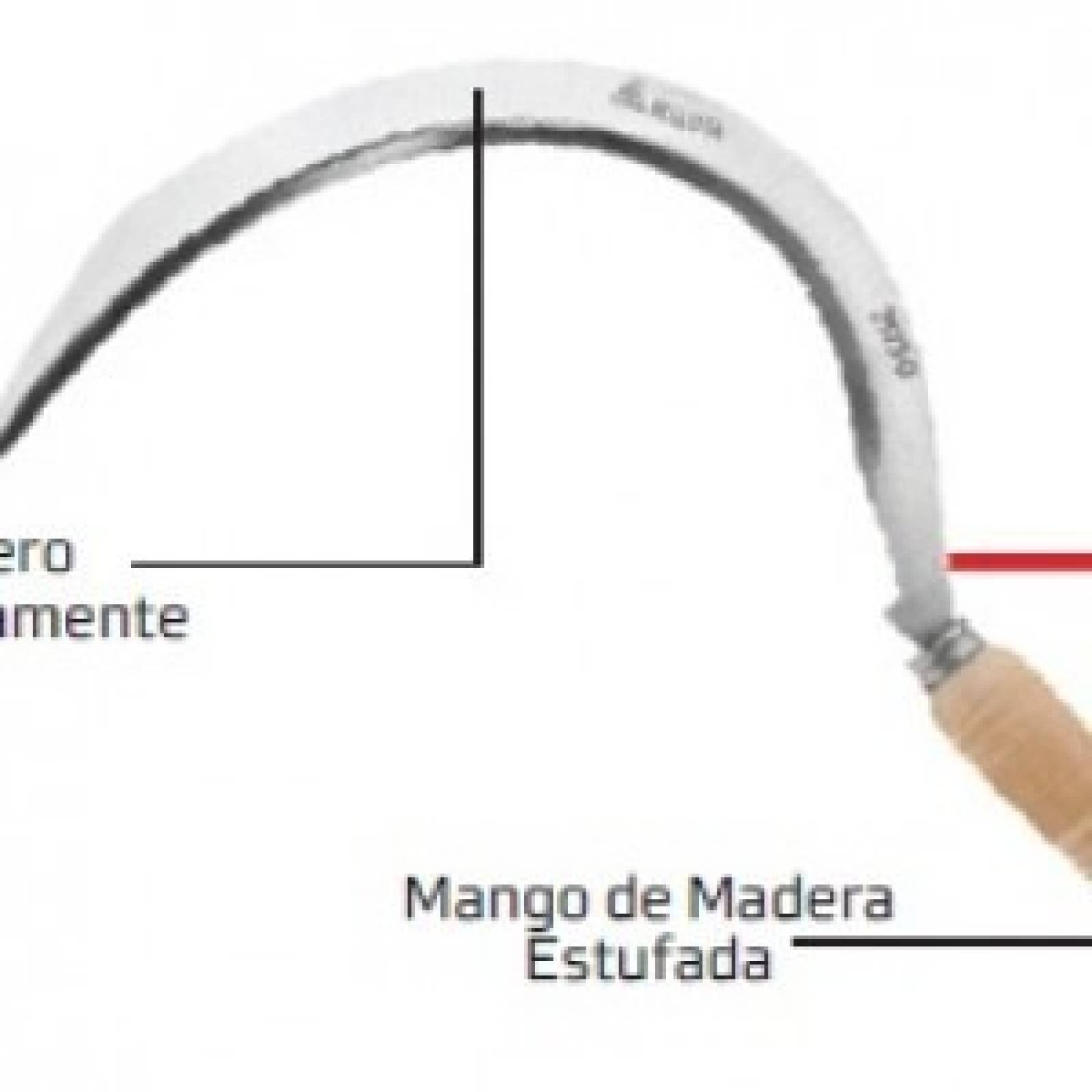 Hoz Basico #2 Modelo 2573-2 M Madera Herramienta Bellota