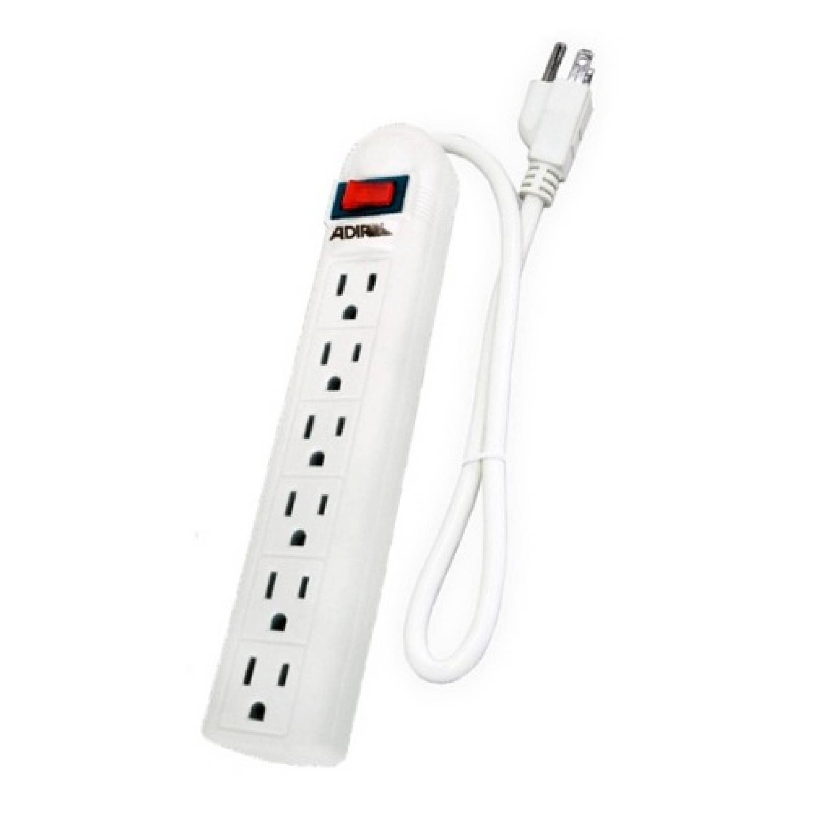 Multicontacto Uso Rudo AD-1472 Blanco 6 Tomas Adir