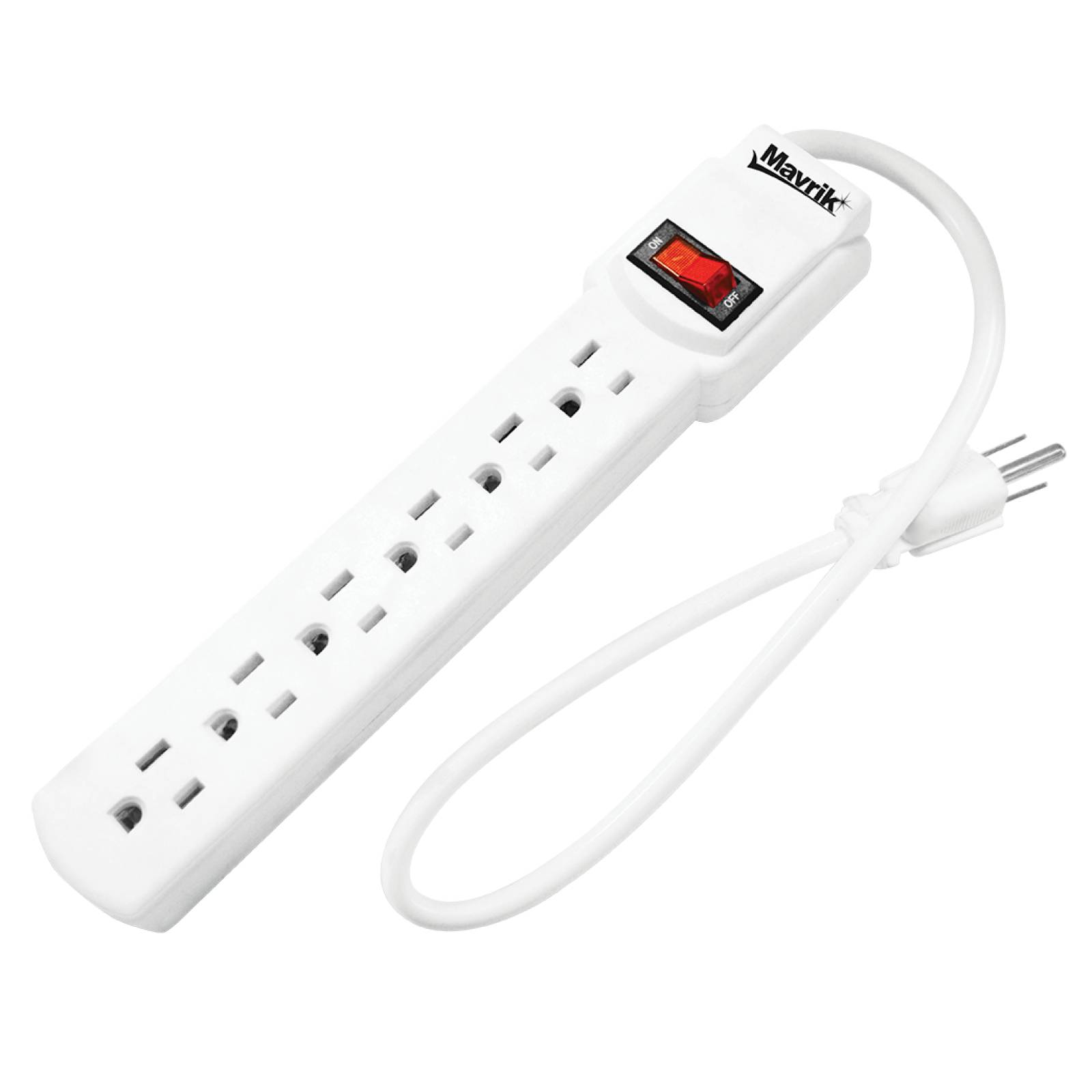 Barra Multicontacto ABS 8607 6 Tomas aterrizadas Mavrik