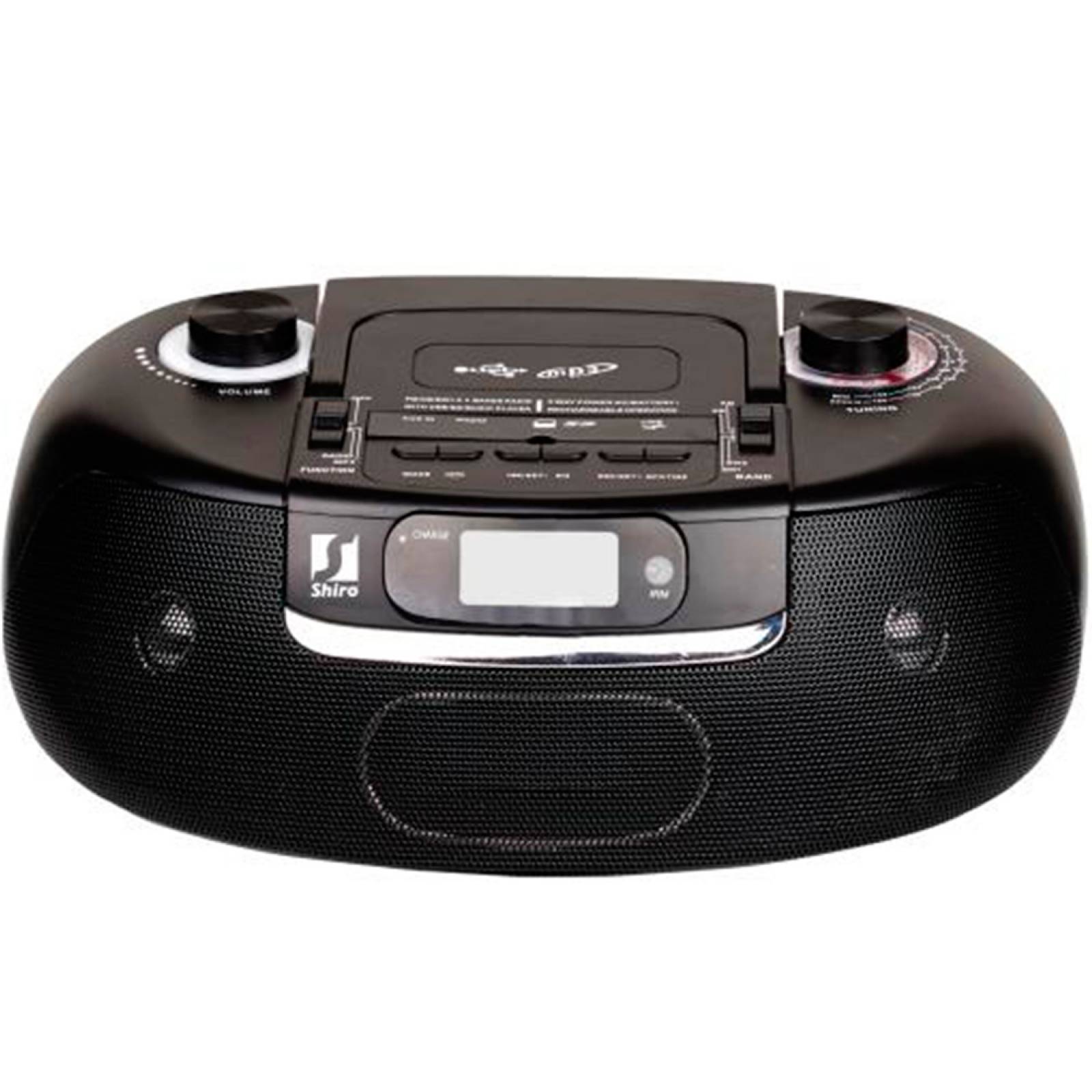Radio Shiro bocina con USB linterna y bluetooth negro