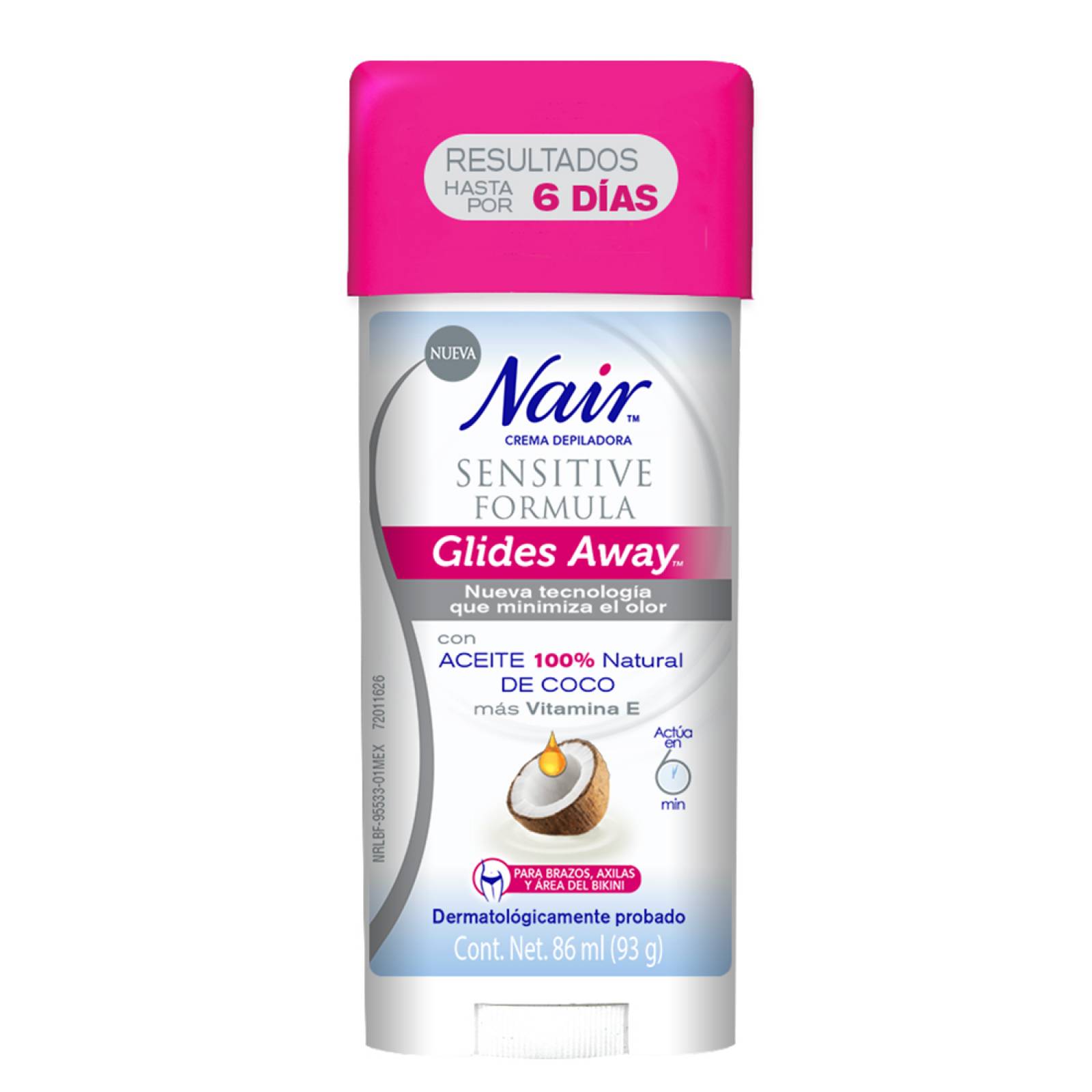 Crema Depiladora Glides Away Aceite De Coco 86ml Nair