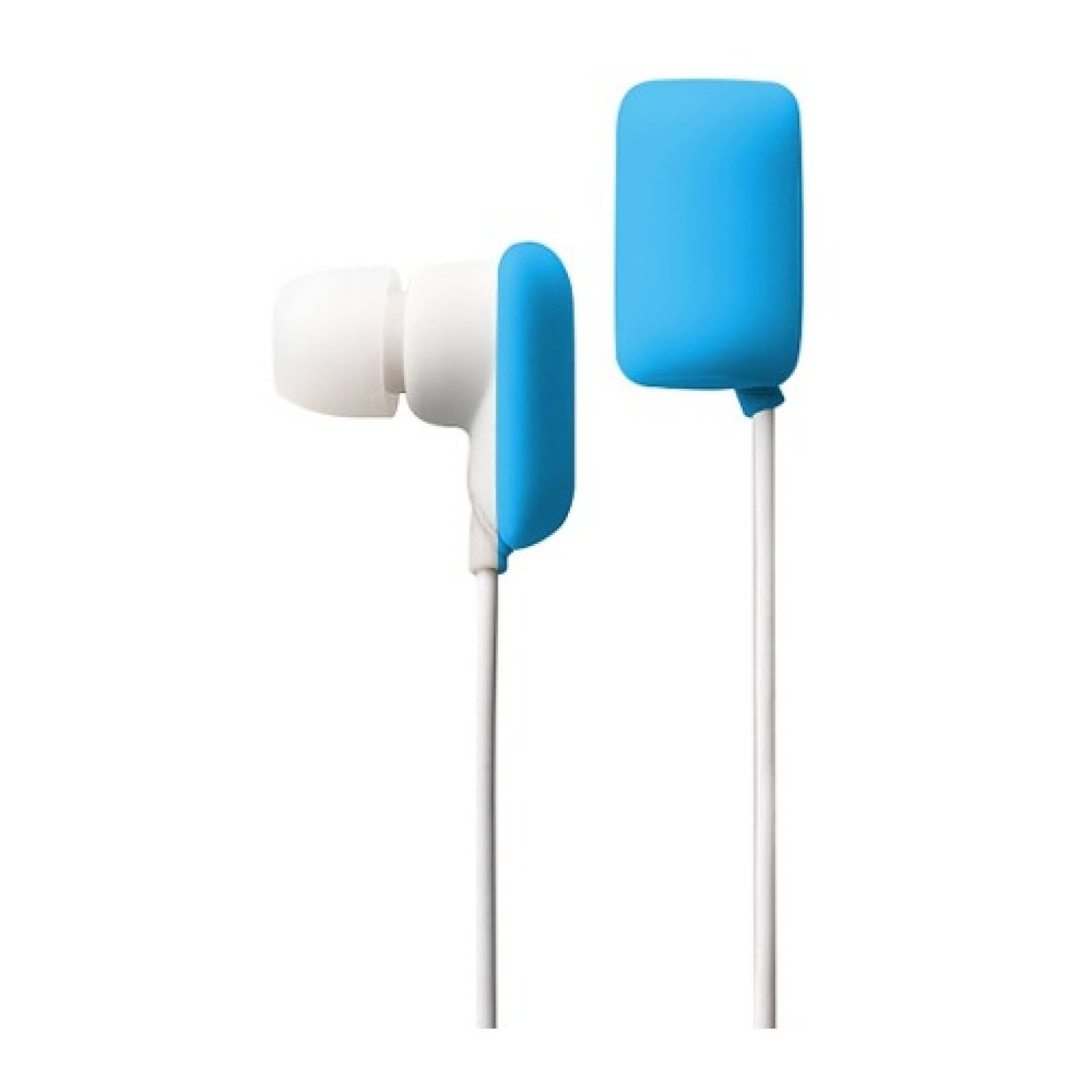 AUDIFONOS TIPO CHICLE CON GOMA COLOR AZUL