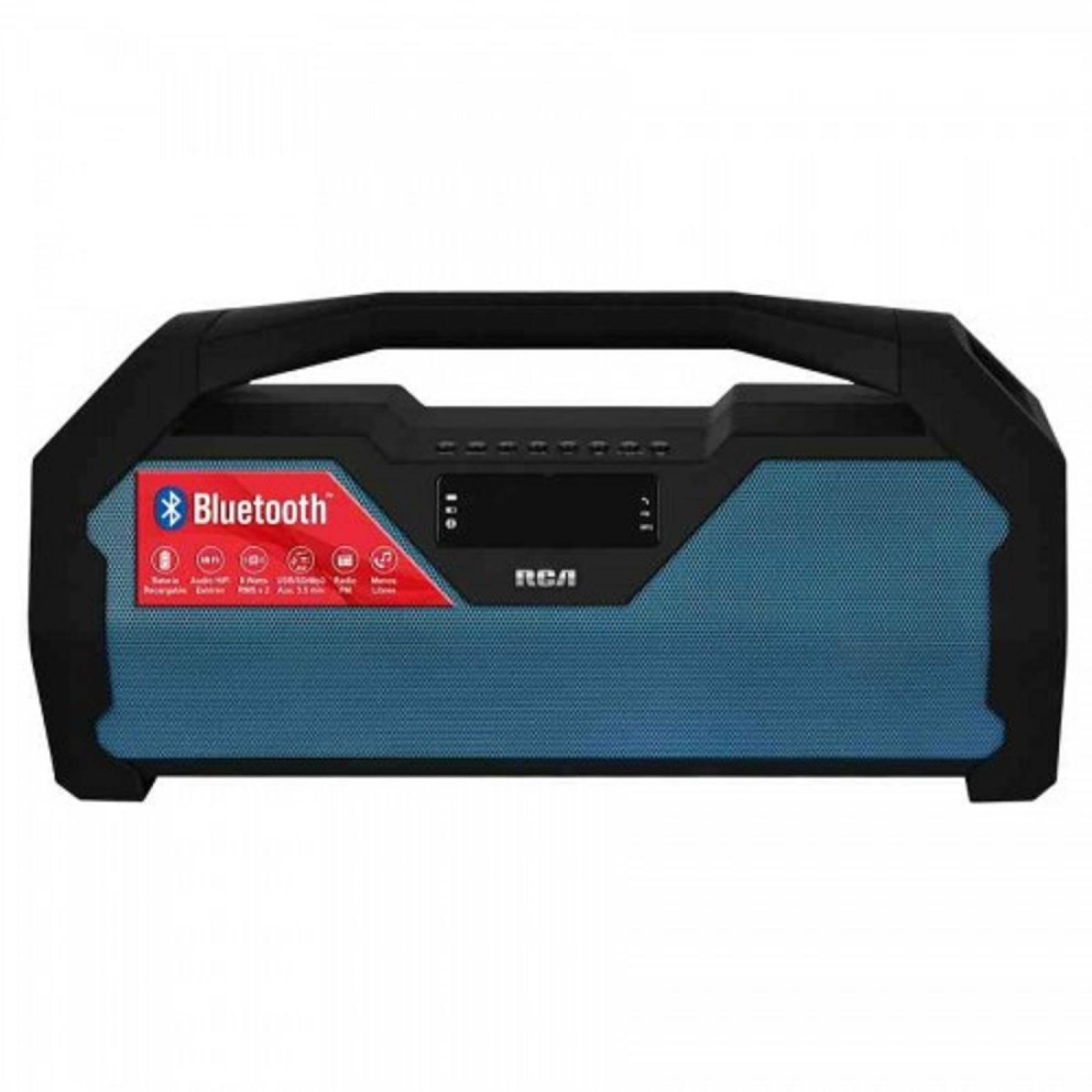 Bocina Portatil RCA Bluetooth USB Recargable Azul SP303BT