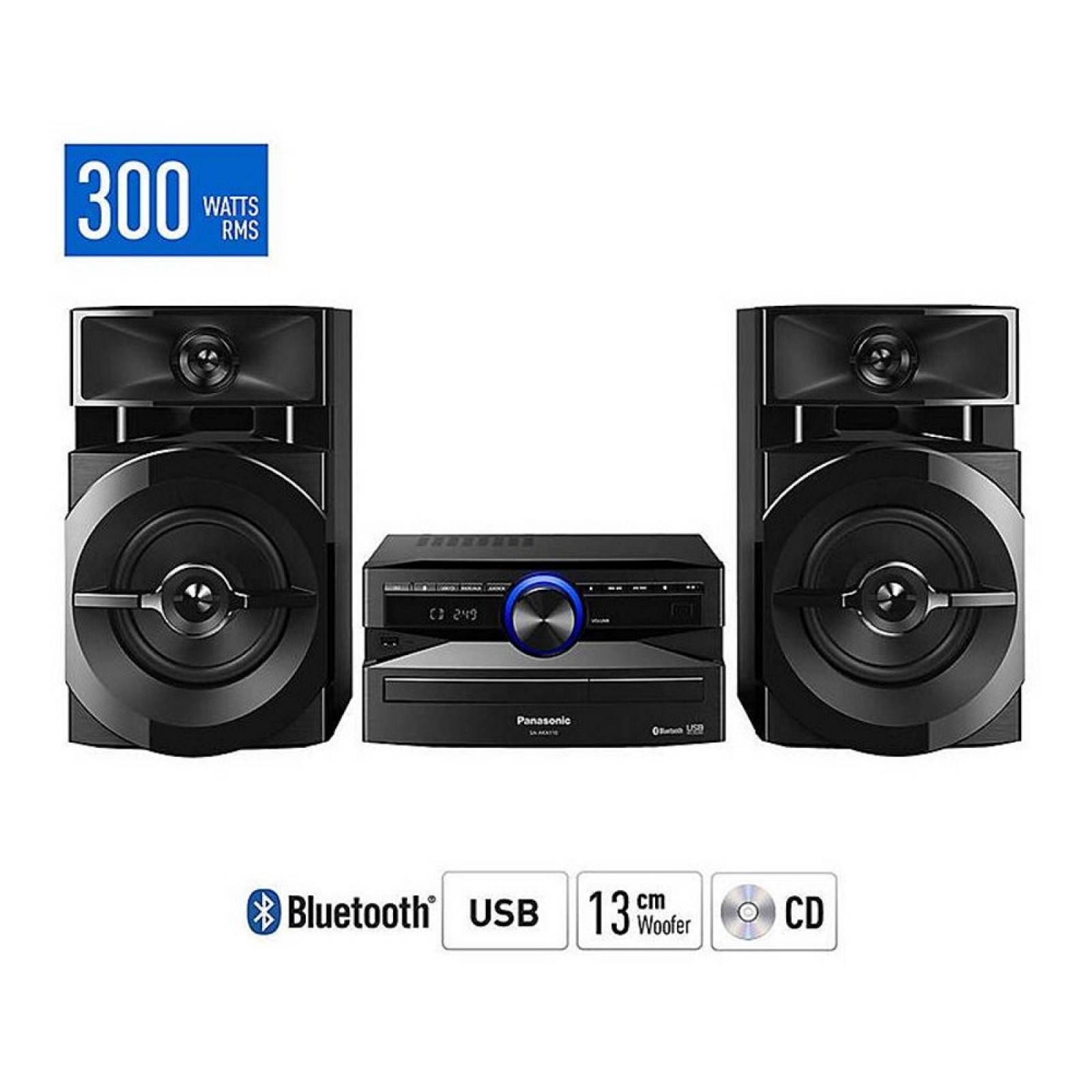 Minicomponente Panasonic 300W MP3 CD RADIO USB SC-AKX110