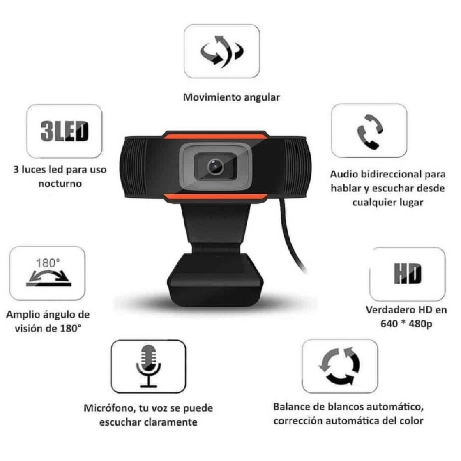 WebCam Ovaltech HD 720px USB 30 fps Microfono PC-CAM720