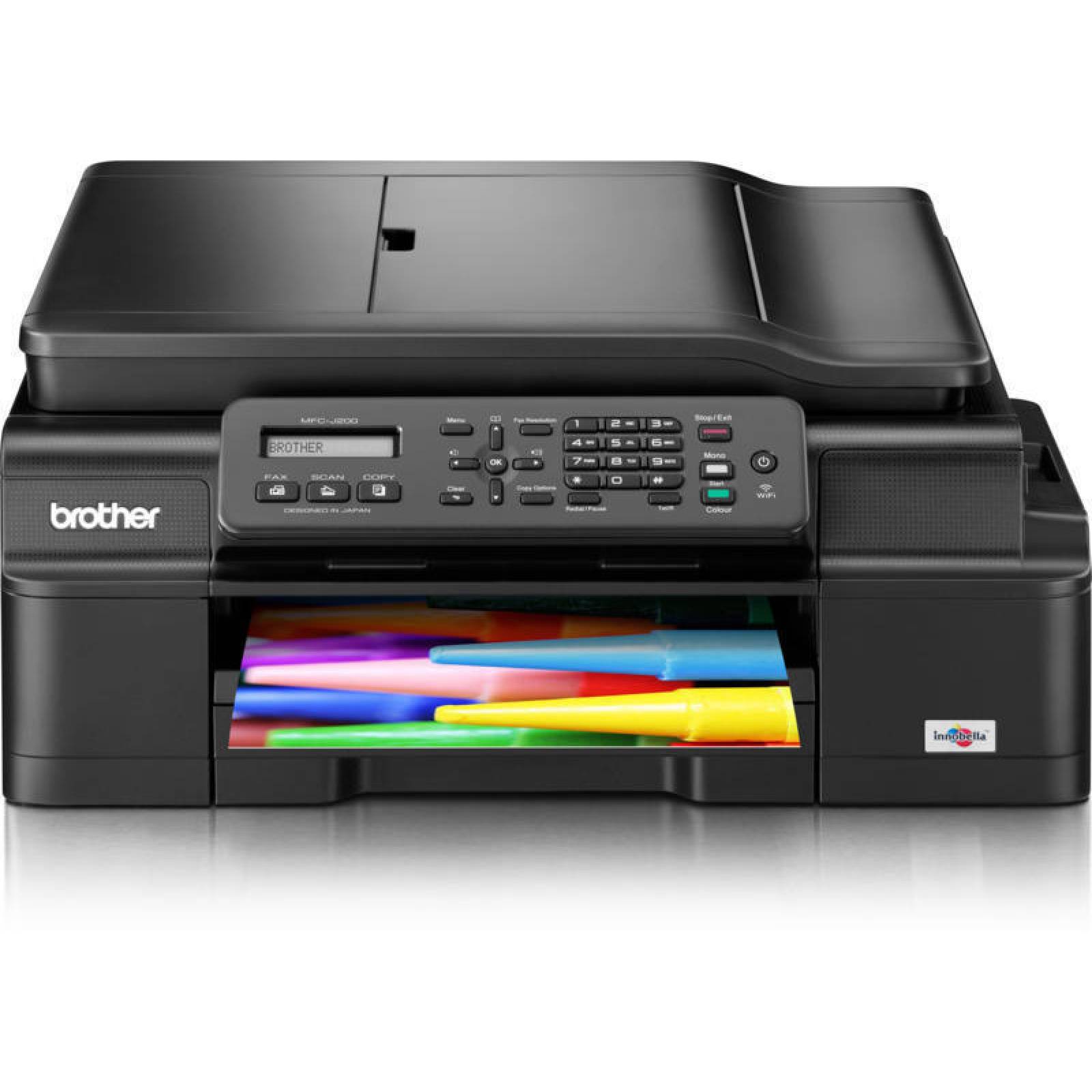 Multifuncional Brother Inyección de Tinta 27/10ppm MFC-J200