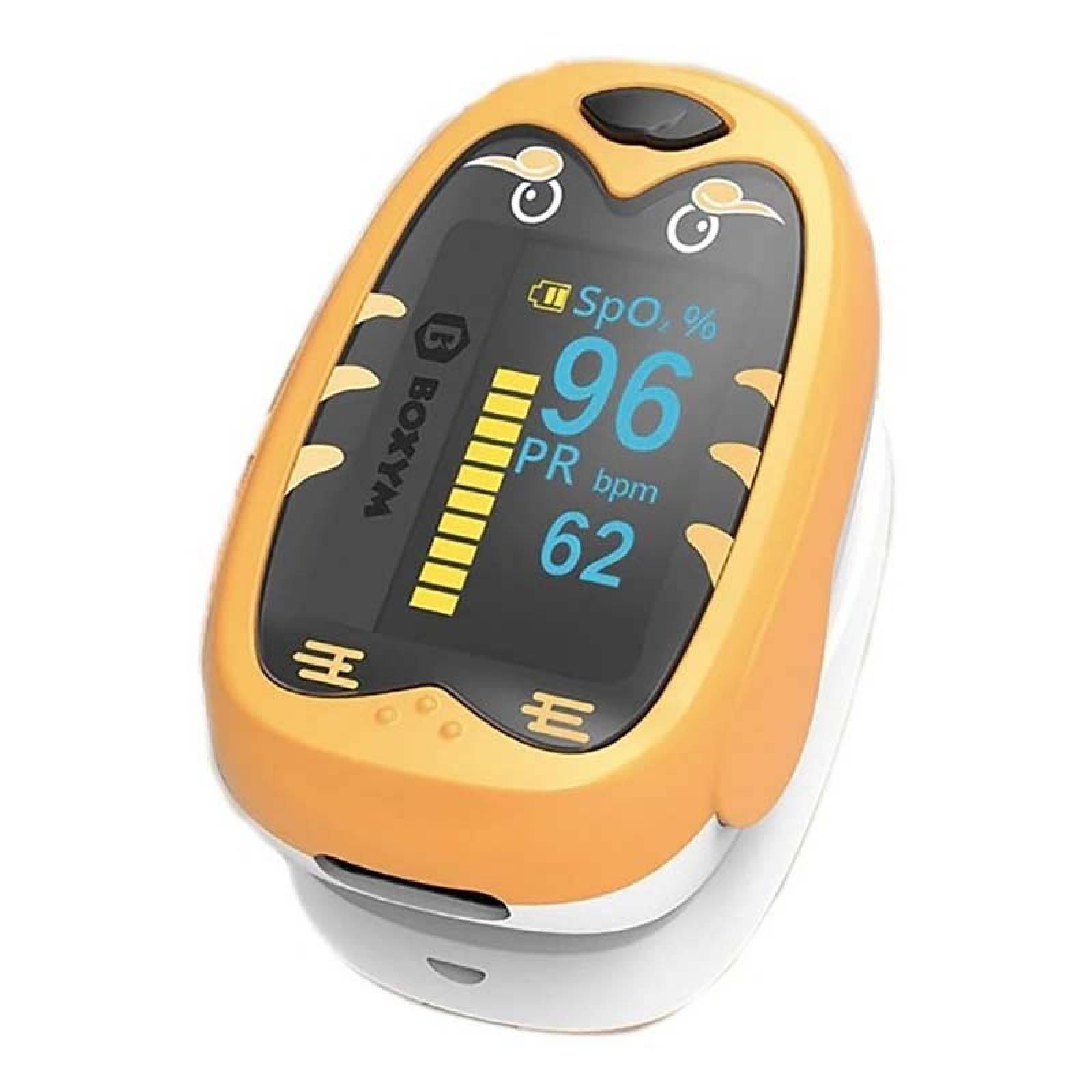 Oximetro Pediatrico Infantil Recargable Pulso Hospital Hogar Naranja