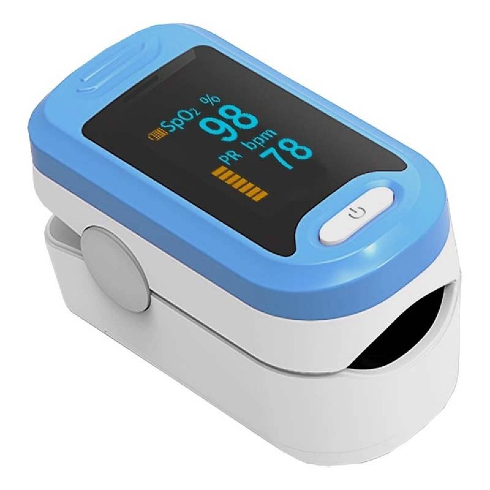 Oximetro Pulso Dedo Hospitalario Hogar Deportivo Oled Azul