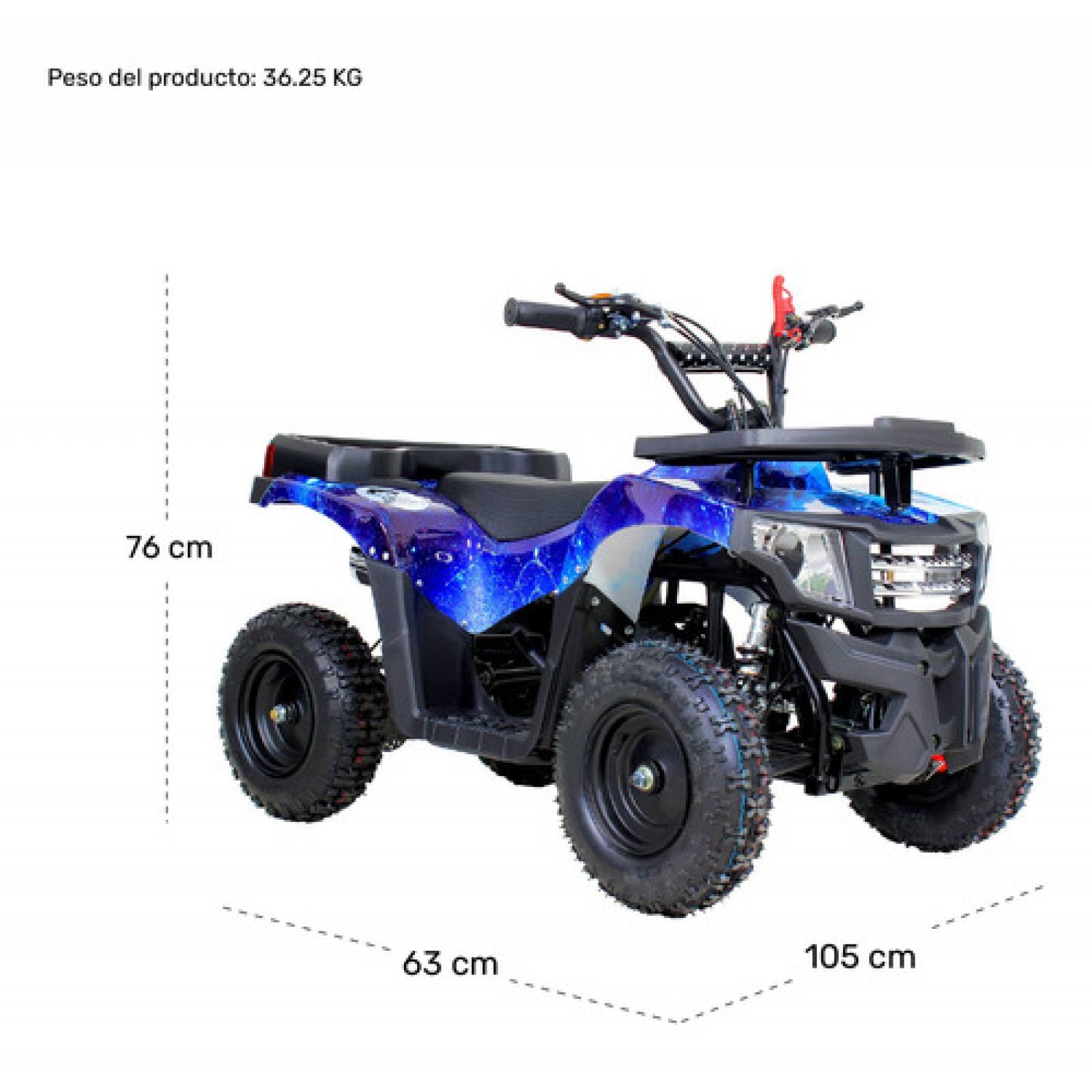 Mini Cuatrimoto Atv Niños Montable 49cc Motor Gasolina Azul