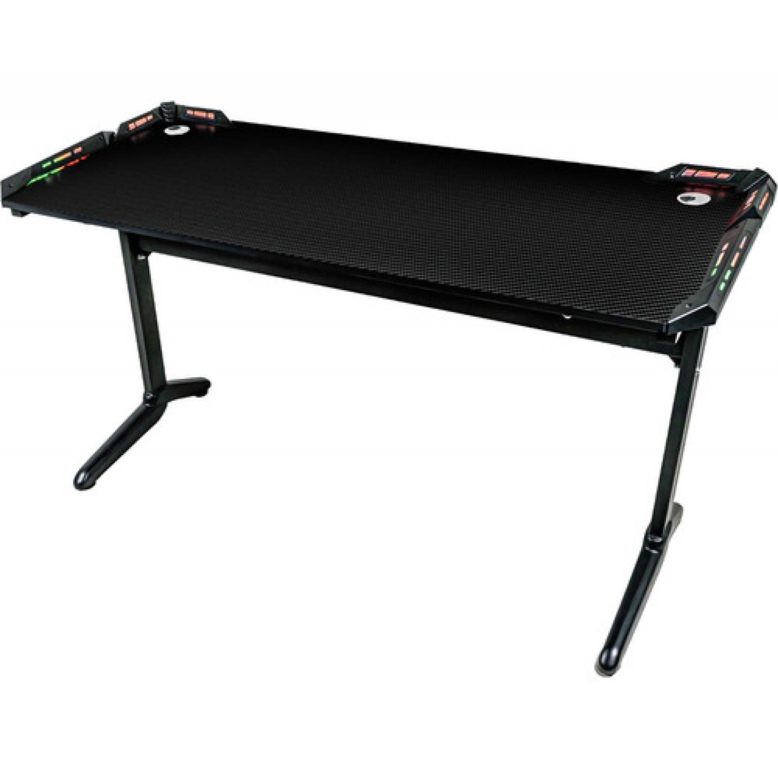 Escritorio Gamer Negro Fibra Minimalista Rgb 12 Funciones