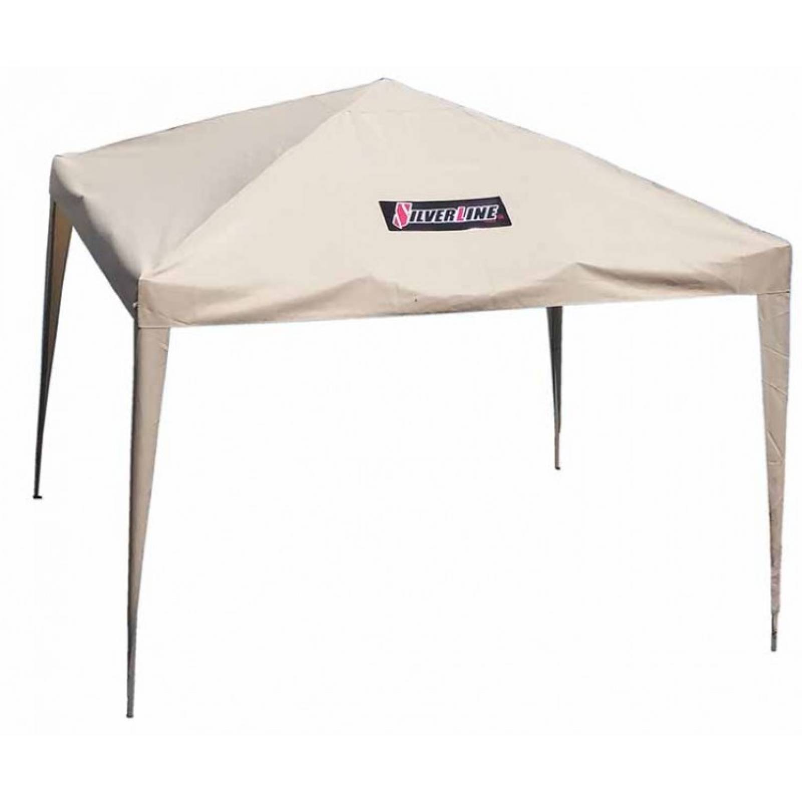 Carpa Plegable Jardin 3Mx 3M Lona Poliester Beige Silverline