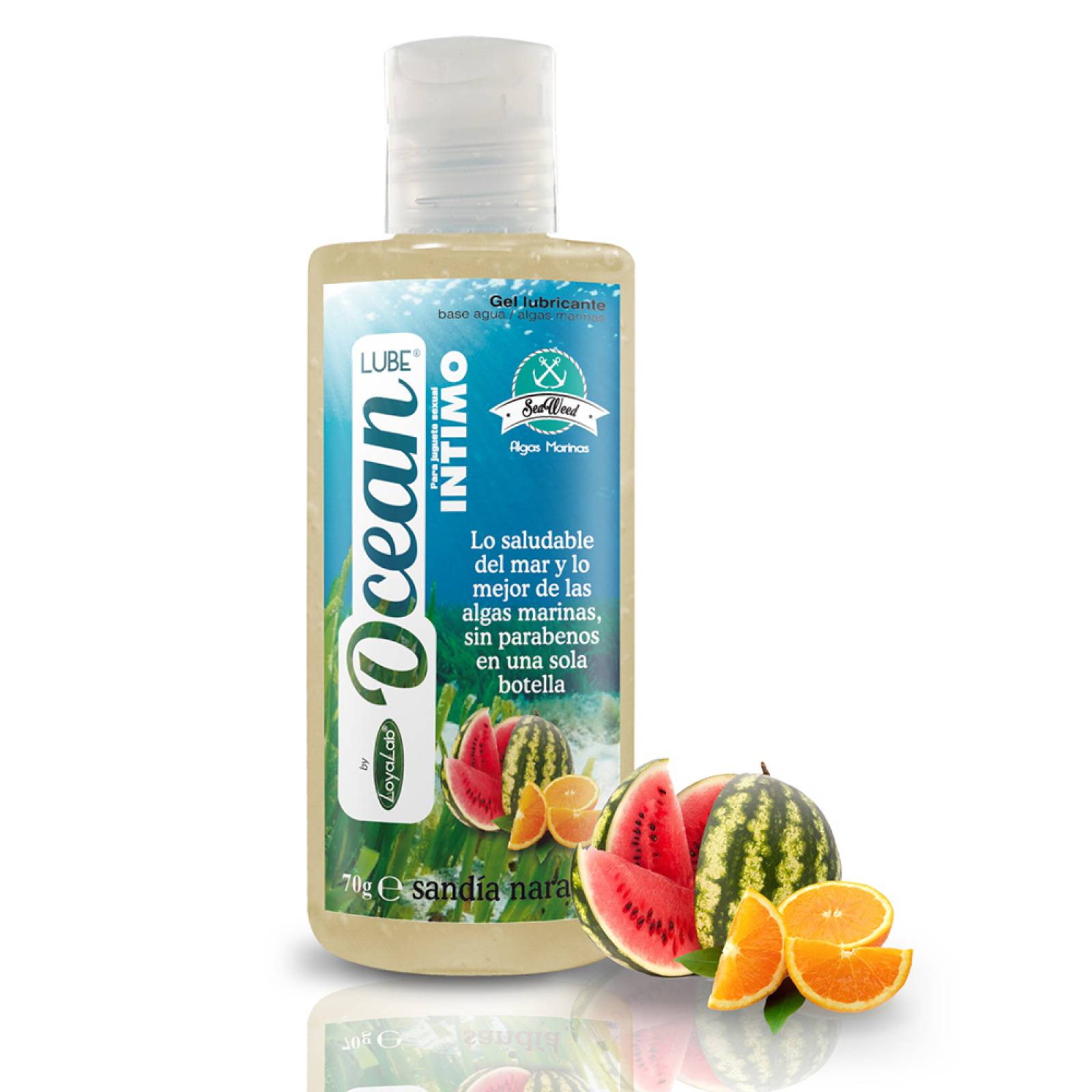 Gel Lubricante Intimo Base Agua y Algas Marinas, Ocean Lube de Sandía ...