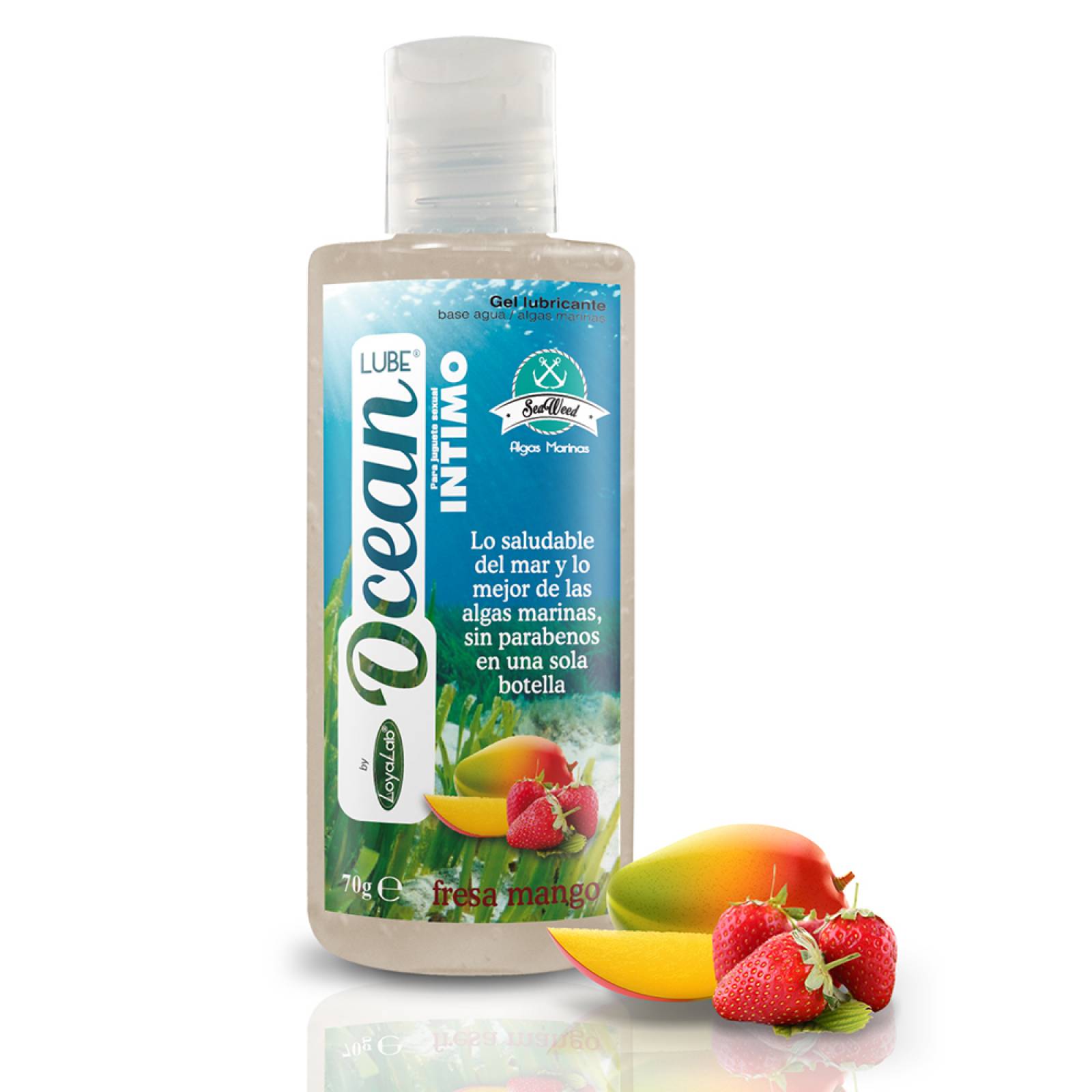 Gel Lubricante Intimo Base Agua y Algas Marinas, Ocean Lube de Fresa ...