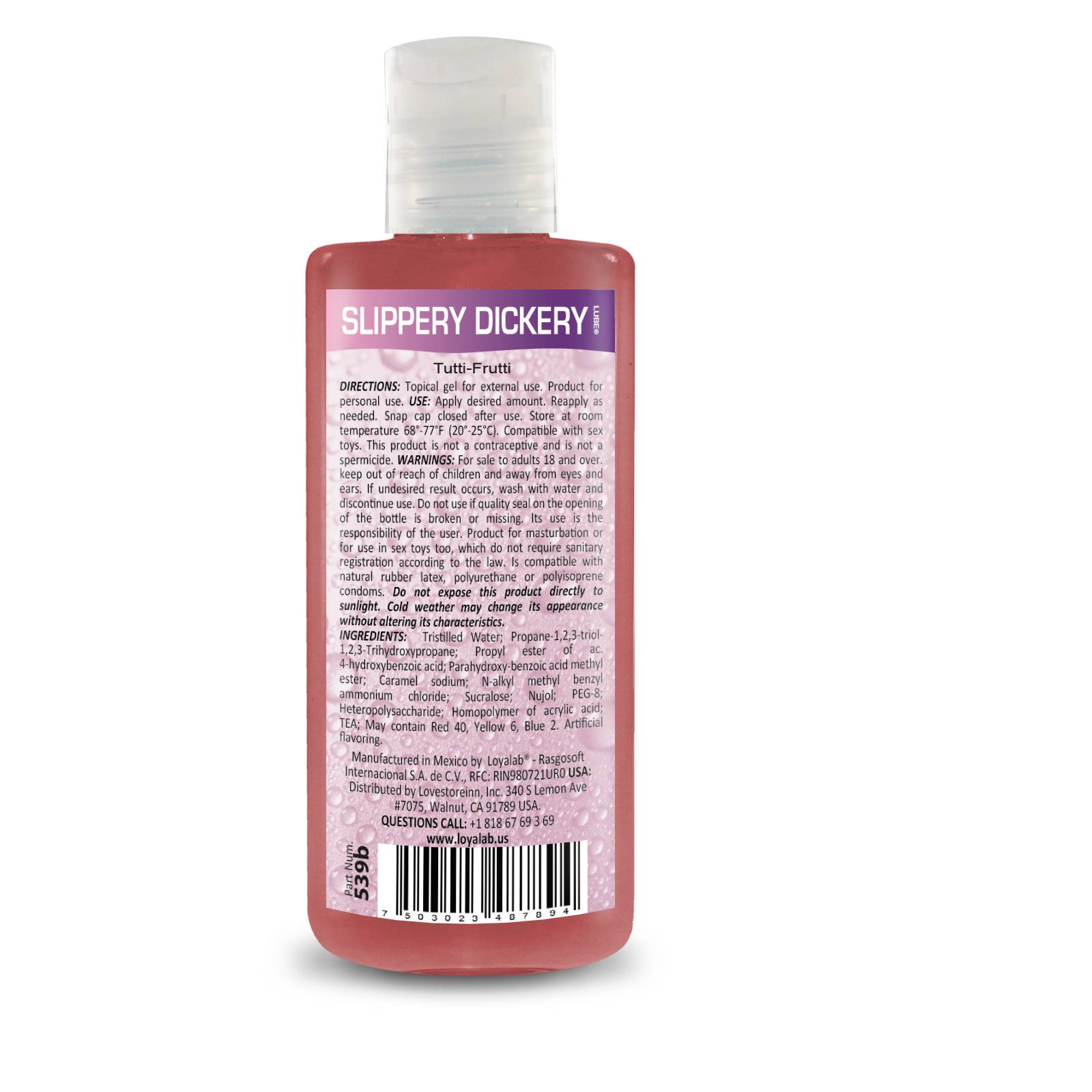 Gel Lubricante Intimo Platinum Base Agua, Slippery Dickery Lube de ...