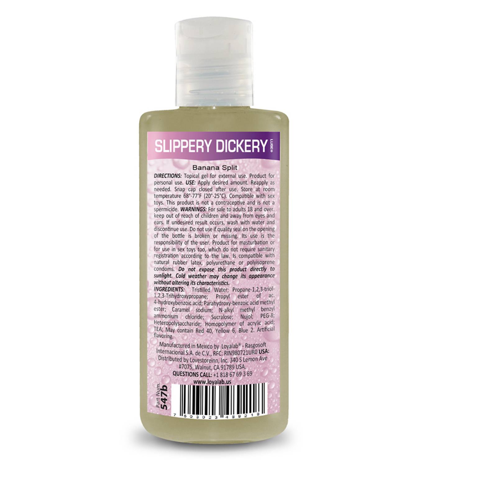 Gel Lubricante Intimo Platinum Base Agua, Slippery Dickery Lube de ...