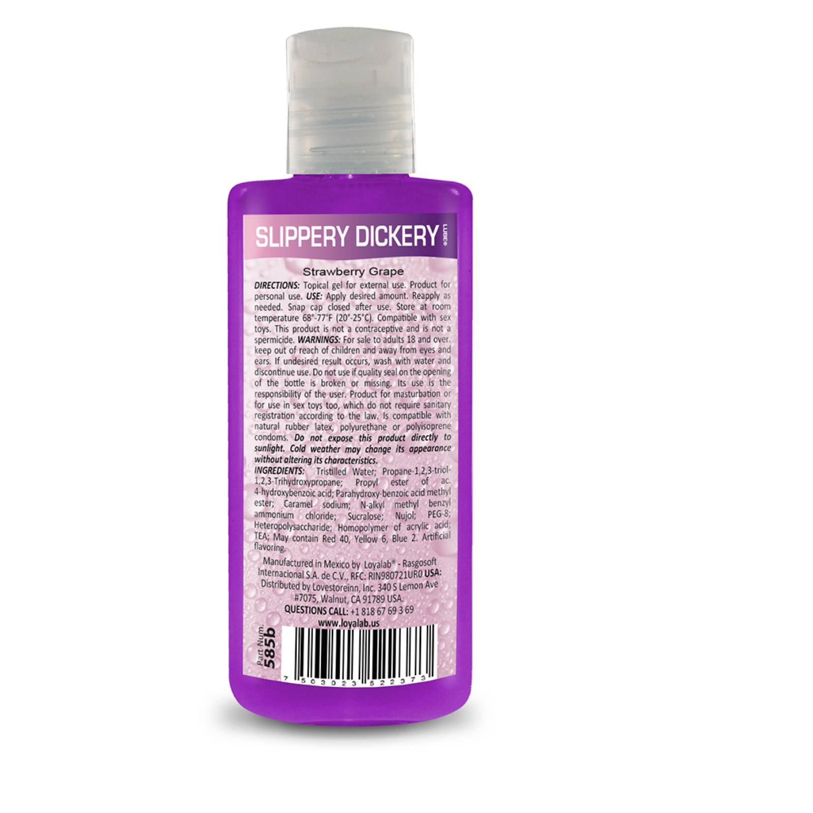 Gel Lubricante Intimo Platinum Base Agua, Slippery Dickery Lube de ...