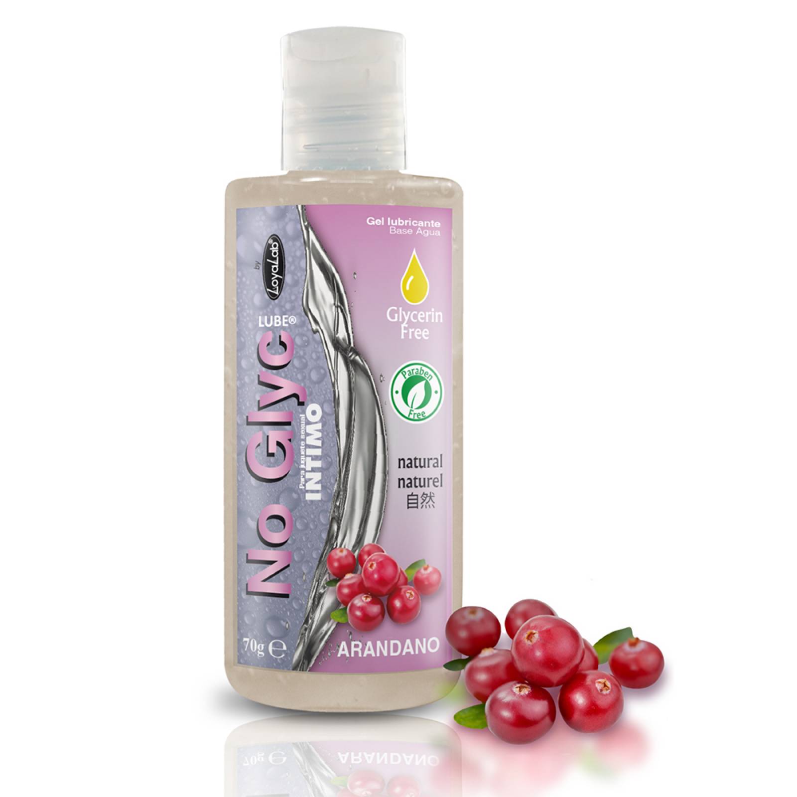 Gel Lubricante Intimo sin Gliserina Base Agua, NoGlyc Lube de Arándano ...