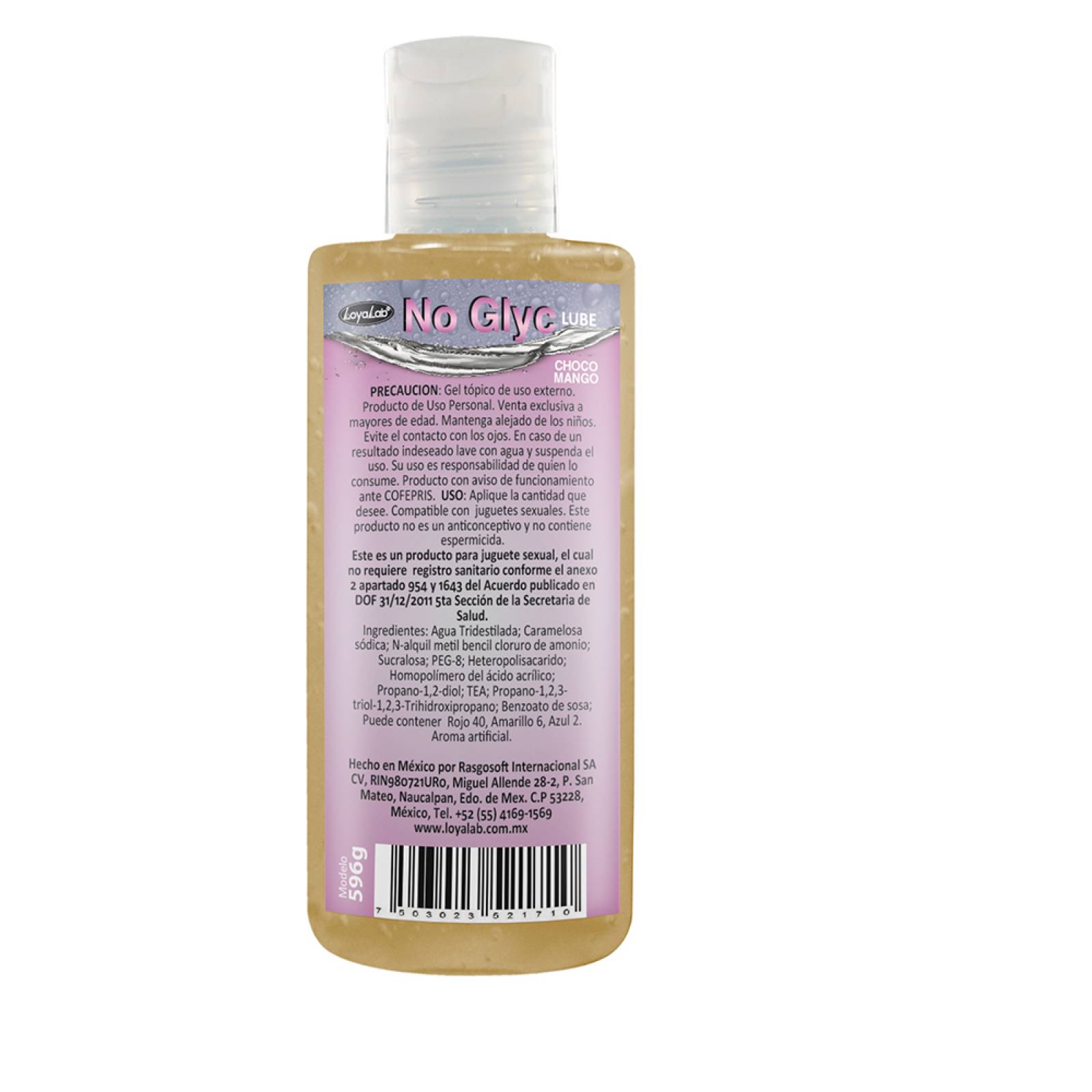 Gel Lubricante Intimo sin Gliserina Base Agua, NoGlyc Lube de Choco ...