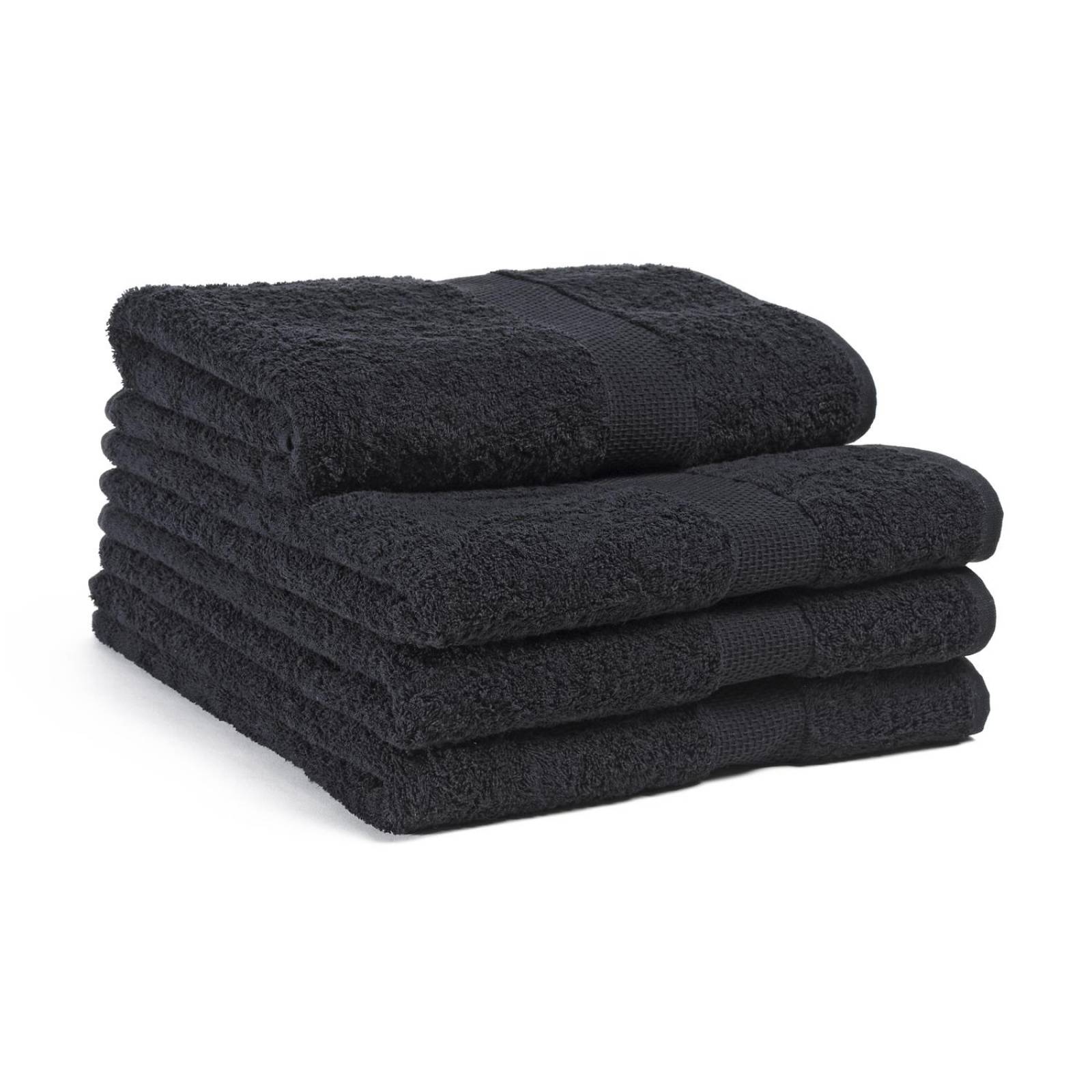 LA JOSEFINA TOALLA SPA 1.60X90 NEGRO 4 PIEZAS