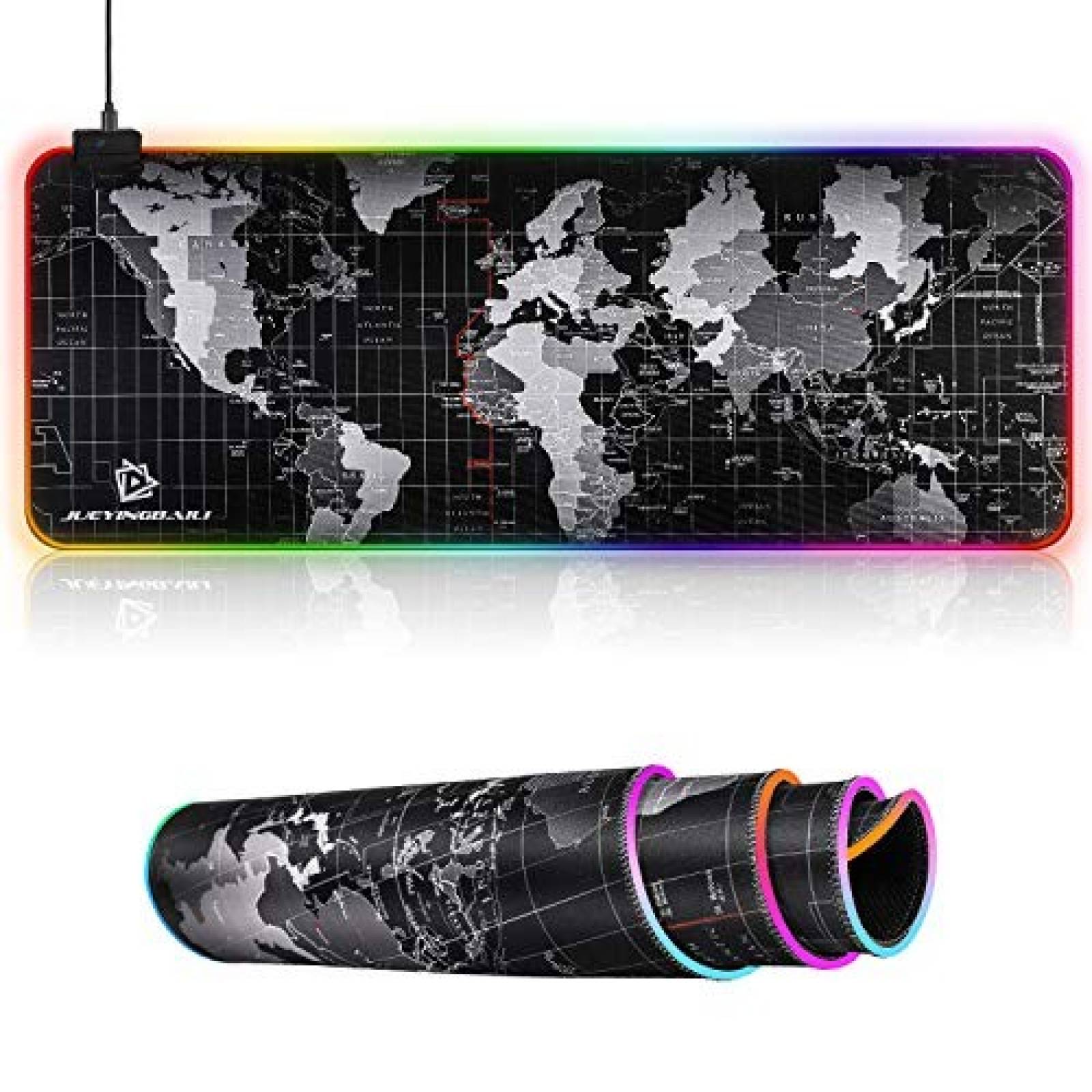 Alfombrilla Pad Gamer para teclado y mouse JYZZ LED RGB