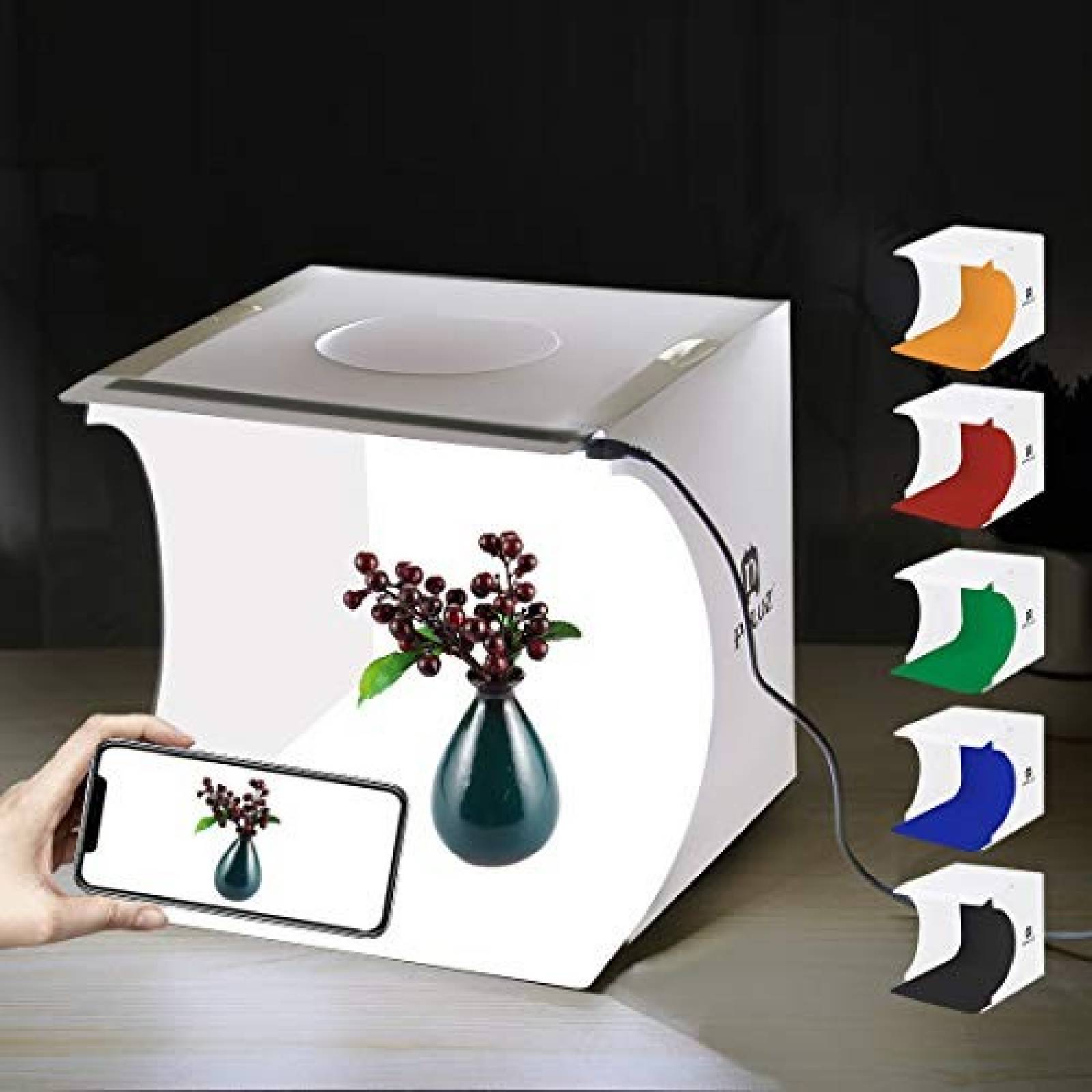Kit Estudio Fotográfico PULUZ Caja Portátil de 7.9'' -Blanco