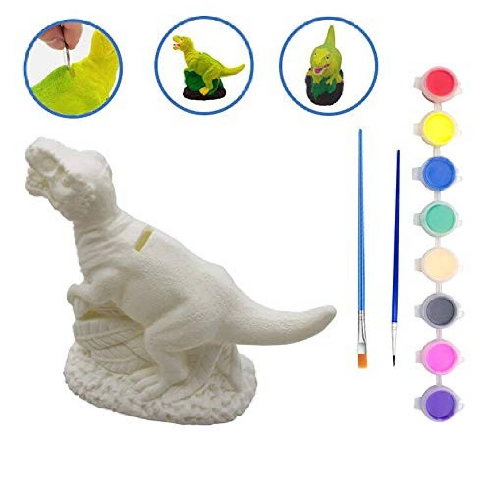 Alcancía para niños LUCUNSTAR dinosaurio para colorear