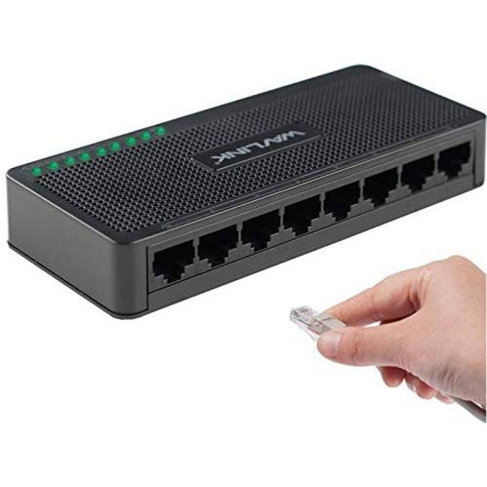 Switch WAVLINK Conmutador de Sobremasa 8 Puertos Ethernet