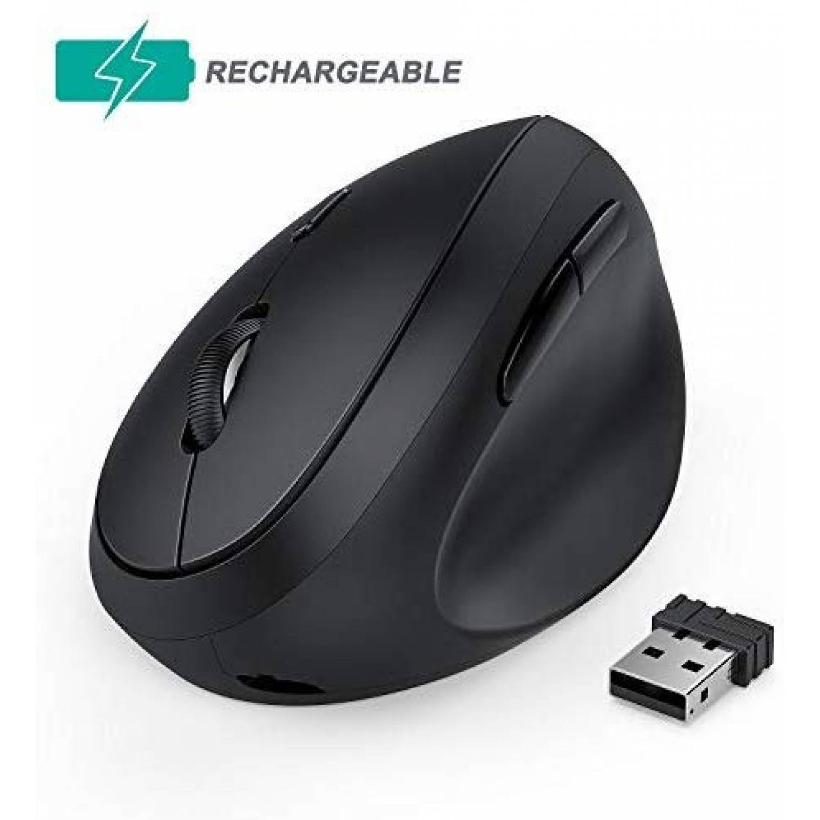 Mouse Jelly Comb Ergonómico Inalámbrico Recargable 2.4GHz
