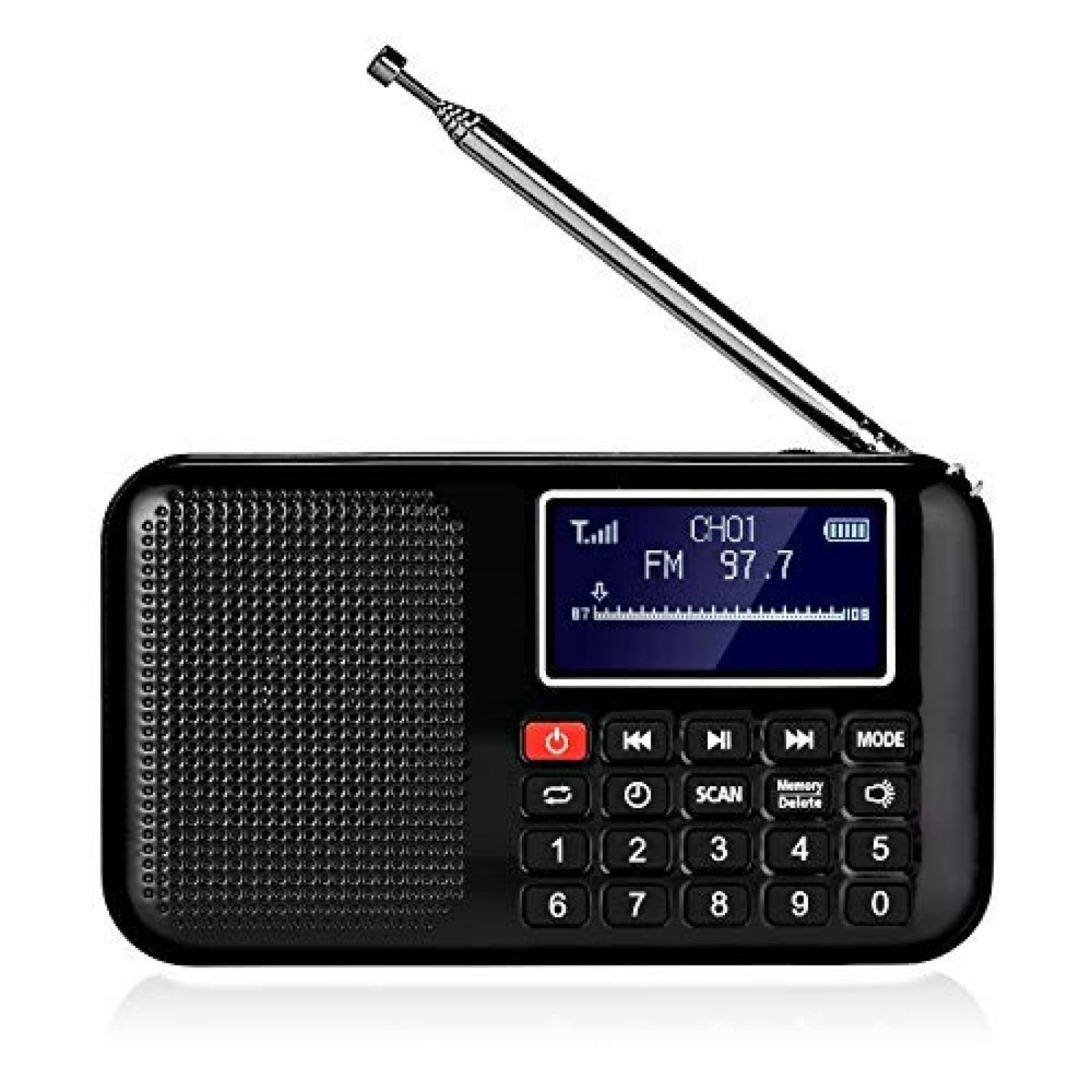 Radio Portátil Radioddity RF28 FM MP3 USB Tarjeta TF AUX