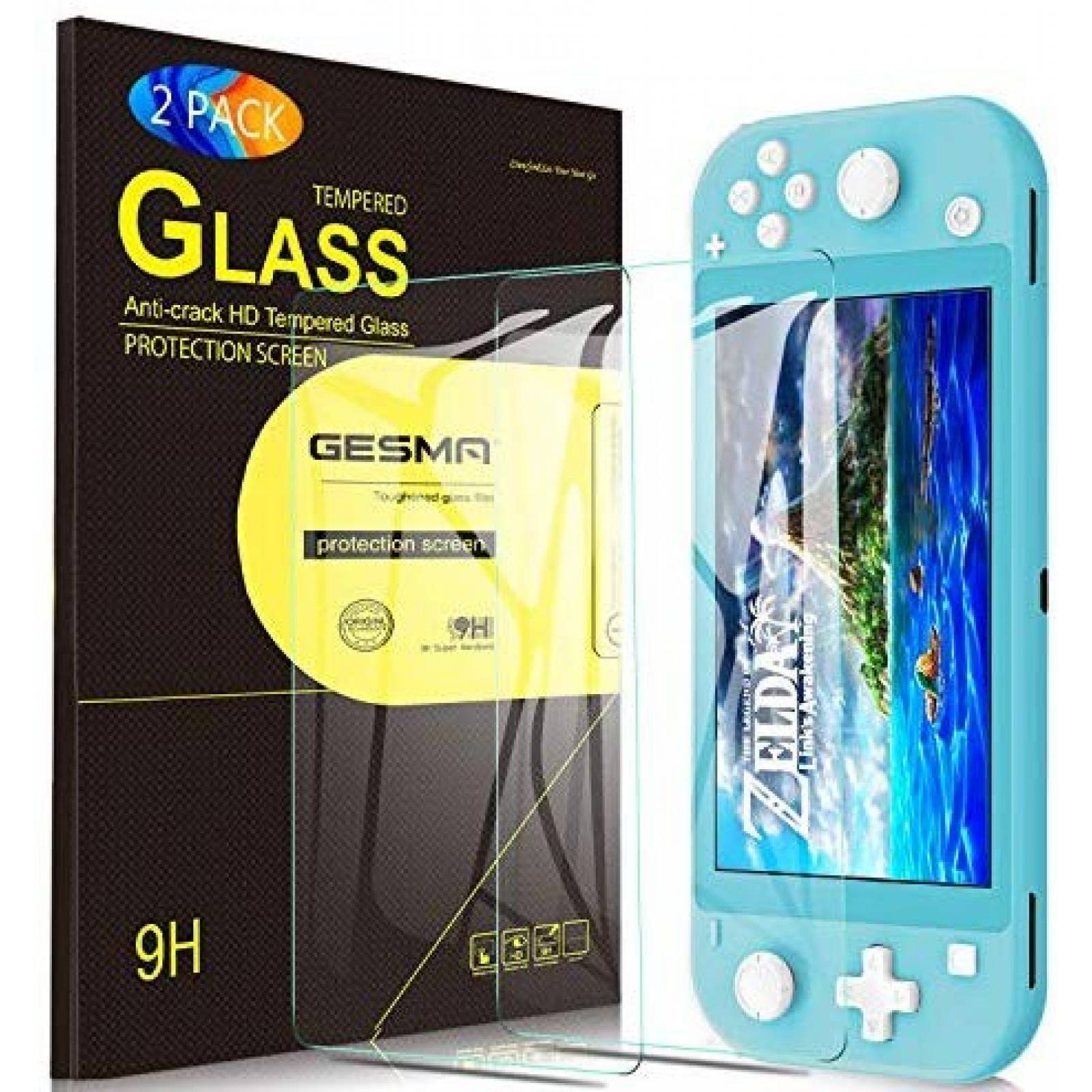Protector de Pantalla Gesma para Nintendo Switch Lite 2 Pcs