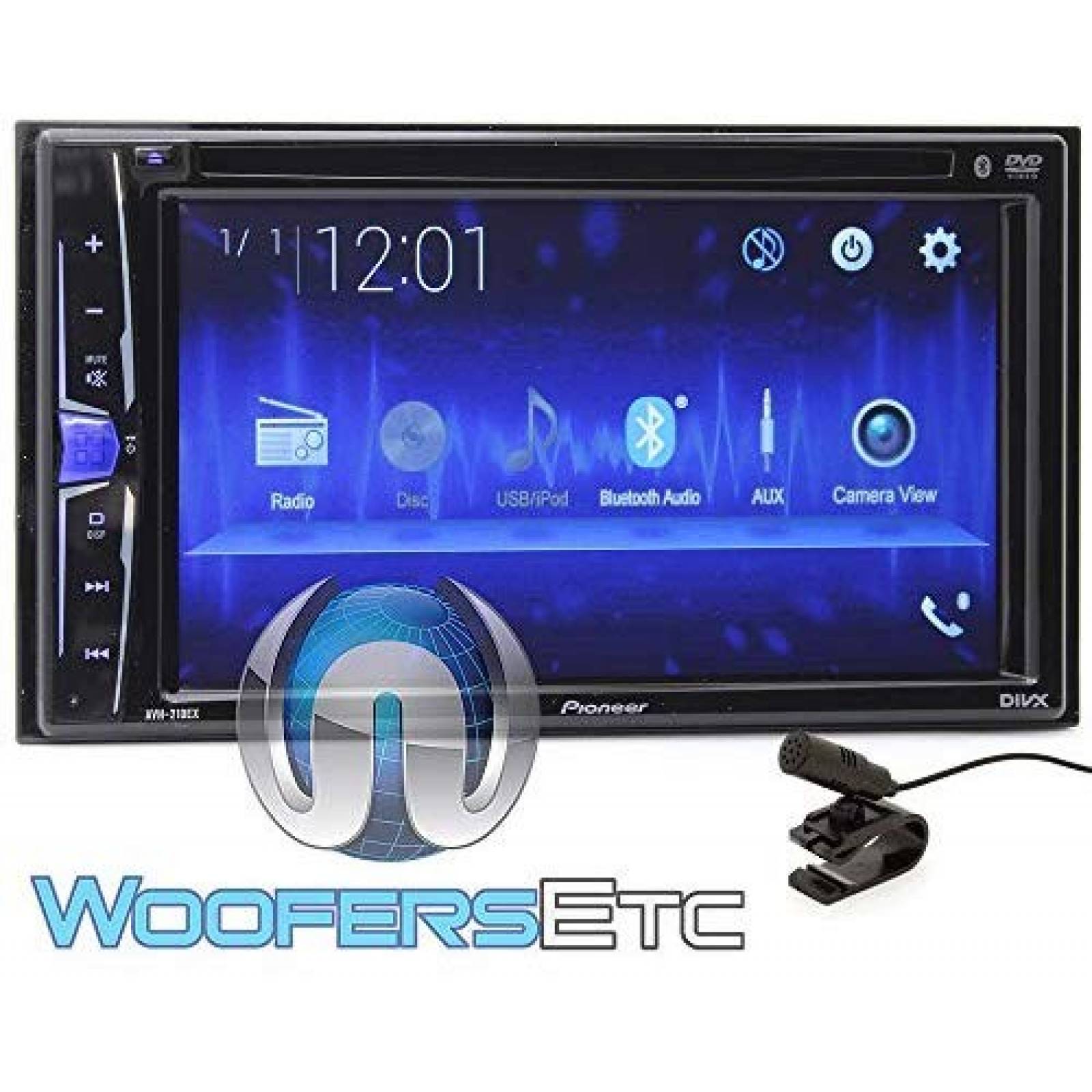 Receptor de DVD Pioneer Ddin Usb & Aux -negro