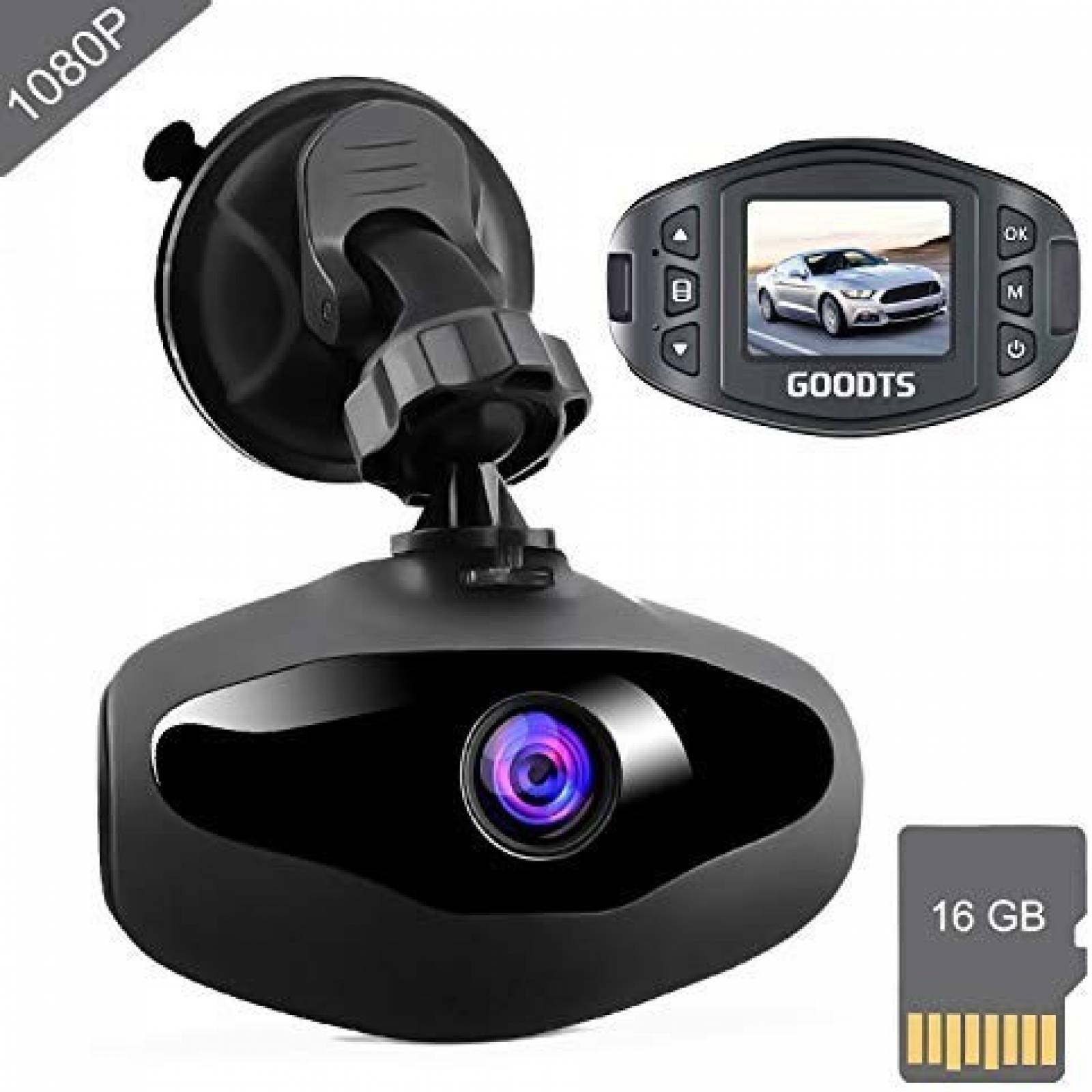 Cámara para Carro GOODTS Dash Pantalla y Control HD 1080p