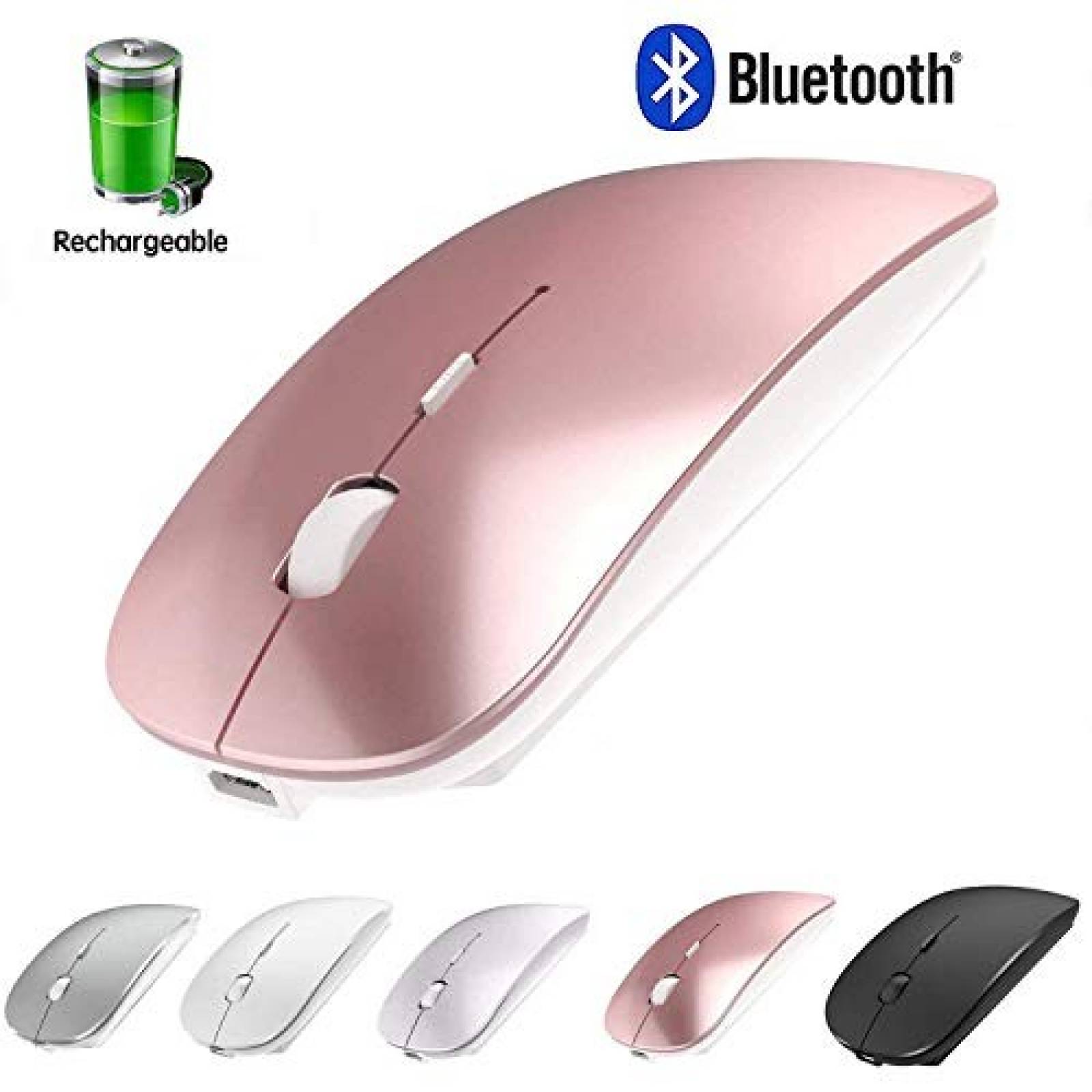 Mouse inalámbrico DHLL Bluetooth recargable -Oro rosa