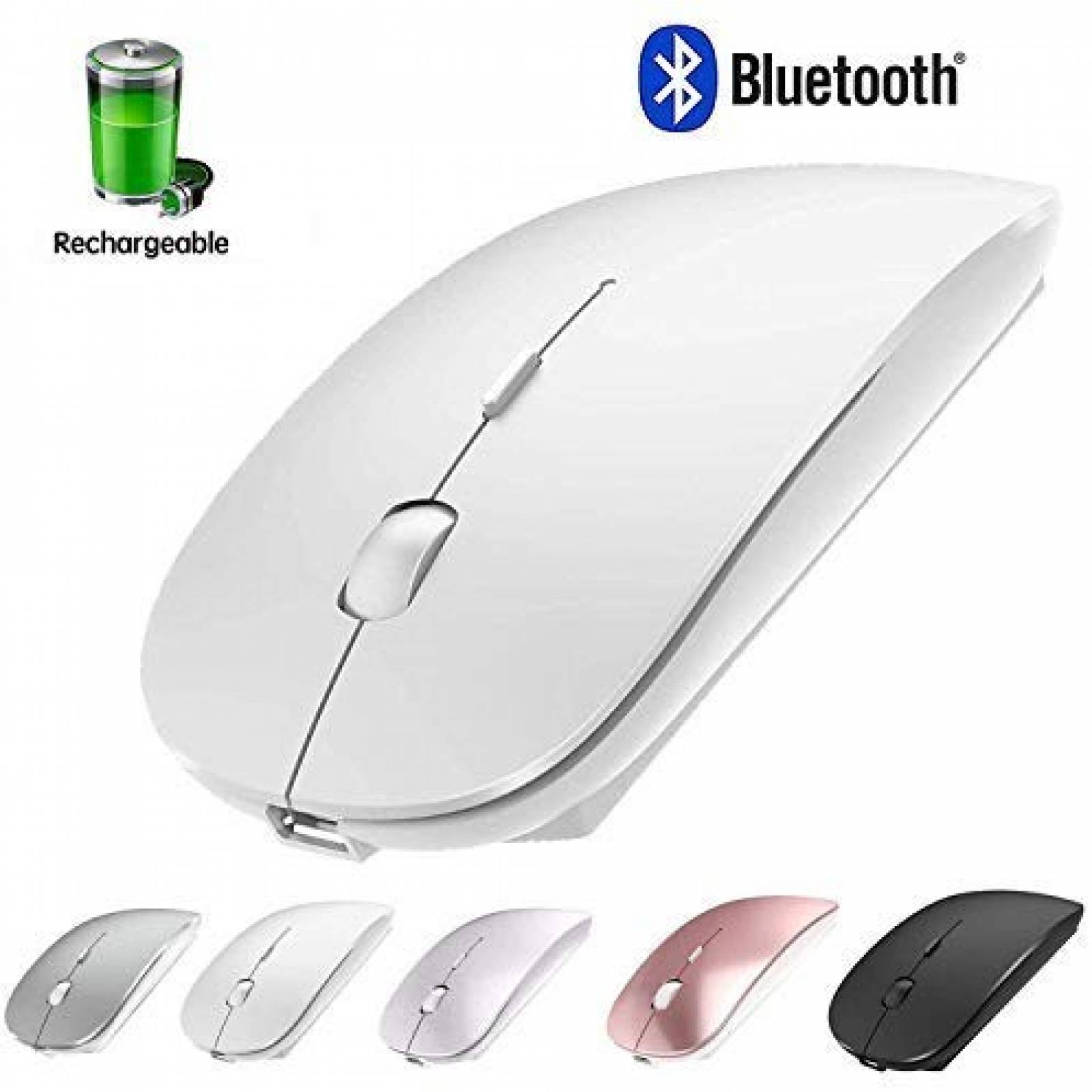 Mouse inalámbrico DHLL Bluetooth recargable -Blanco