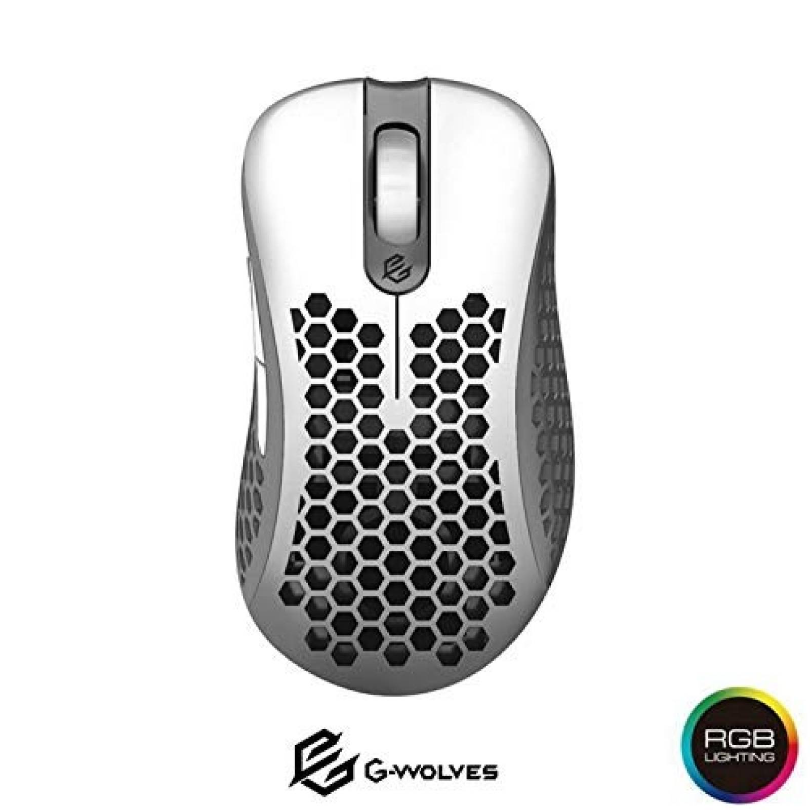 Mouse Gamer G-Wolves Skoll Ace SK-L3360 RGB -Blanco