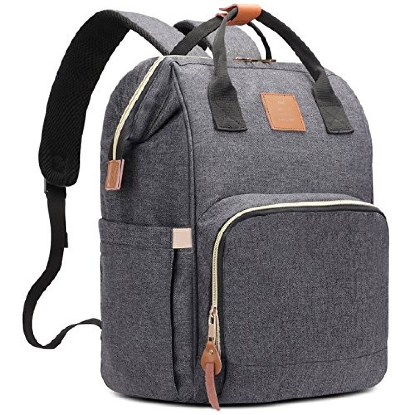 Mochila pañalera HaloVa multifunción impermeable -negro A