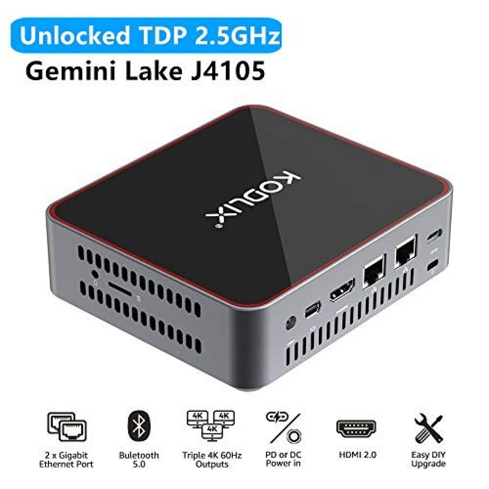 Mini PC COOFUN Kodlix J4105 4GB 64GB HD Graphics Win 10 Pro