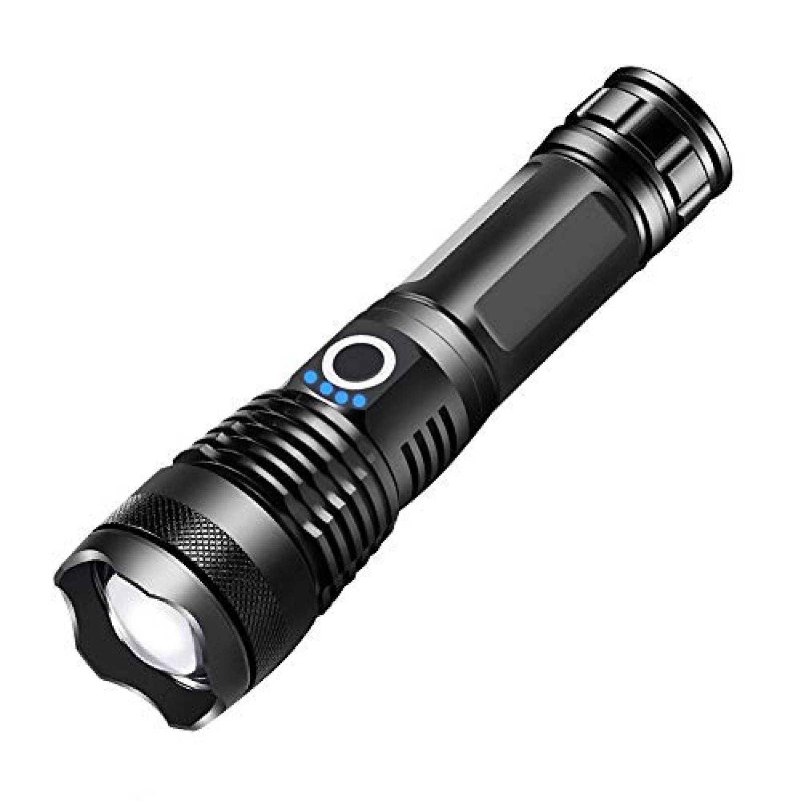 Linterna de Mano AuKvi Chip Xhp50 LED Contra Agua -Negro