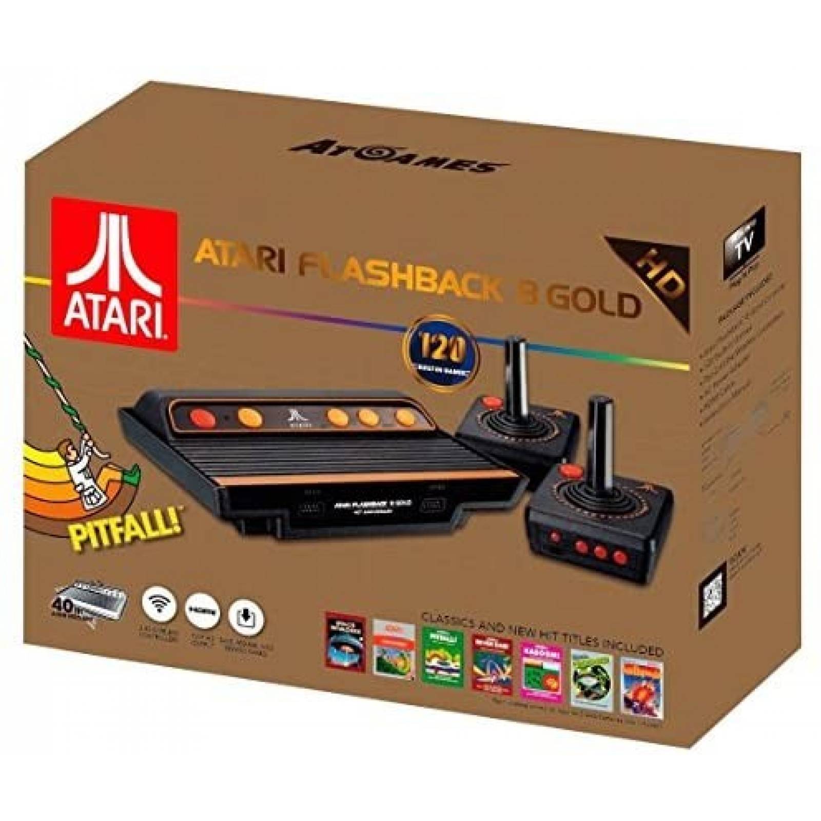 Consola Gamer Retro Atari 8 Gold Deluxe 40 Aniversario