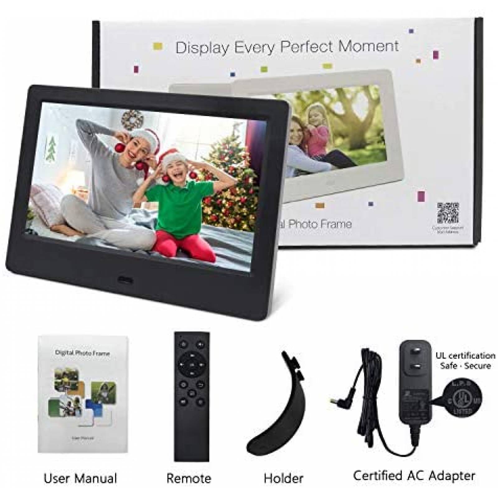 Portaretratos digital YENOCK Alta Resolución 7'' -Negro