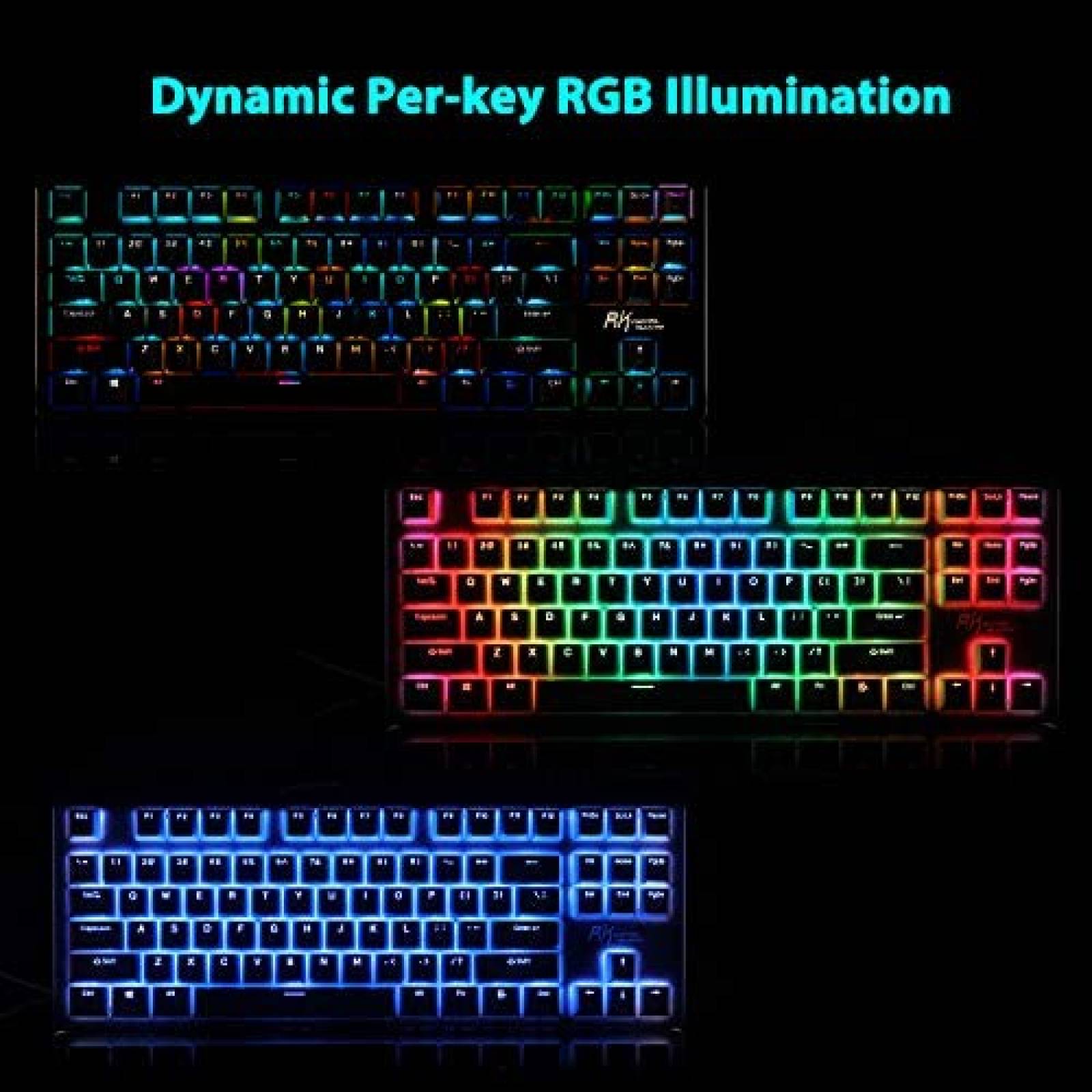 Teclado Gamer RK ROYAL KLUDGE RK87 Pro iOS Android -Blanco