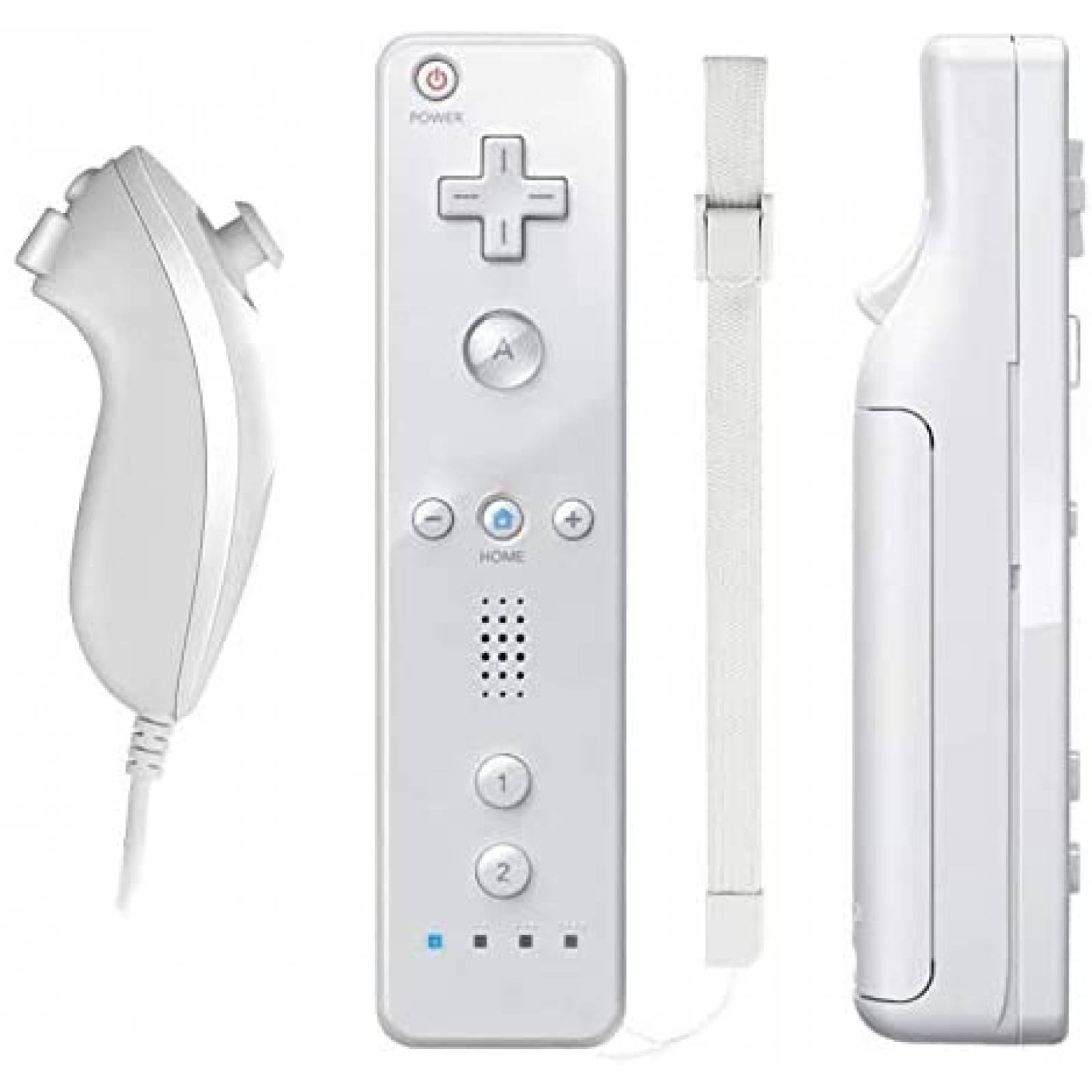 Control de Wii/Wii U Jeylly Incluye Nunchuck y Funda -Blanco