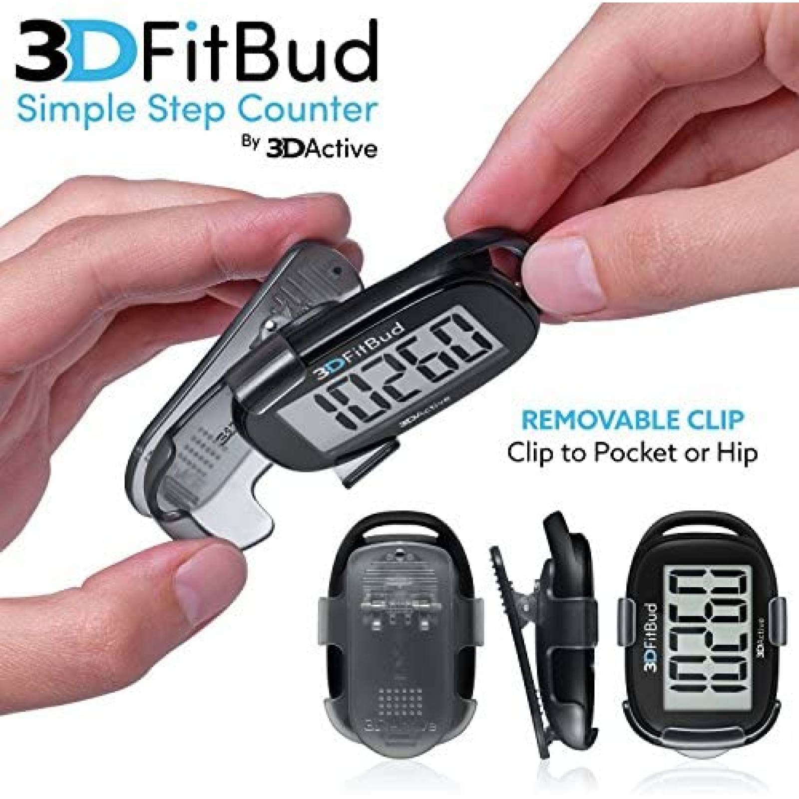 Podómetro 3DActive A420S 3D Simple y Fácil de Usar -Negro