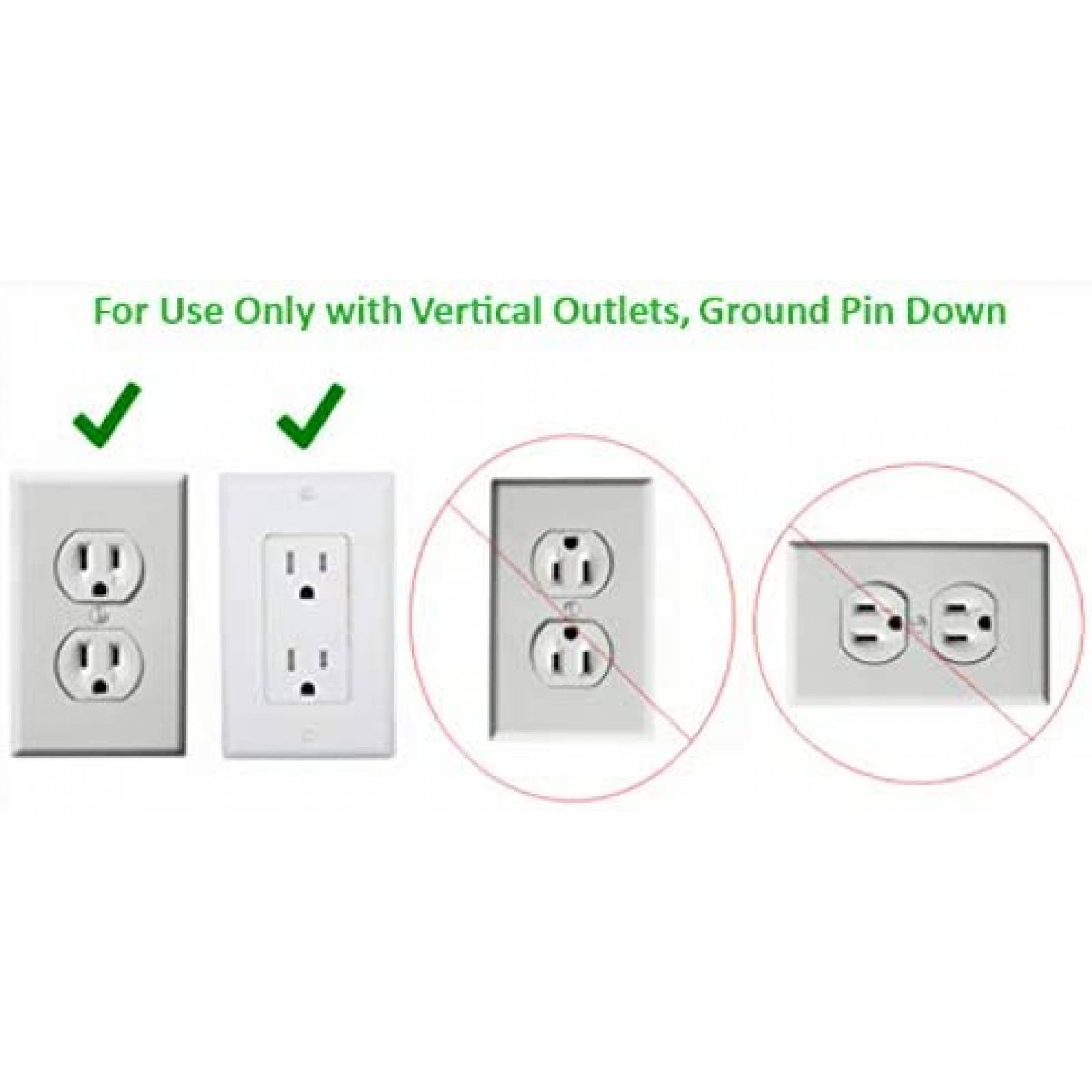 Toma de Corriente sleek socket 3 Pies y 3 Entradas -Blanca