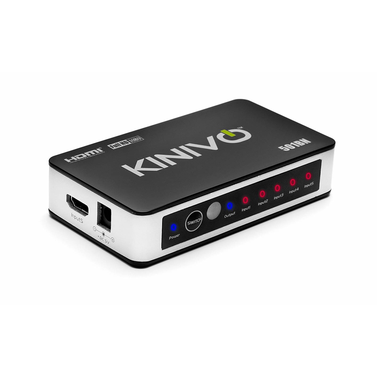 Conmutador HDMI alta velocidad Kinivo 501BN Premium 5 puerto