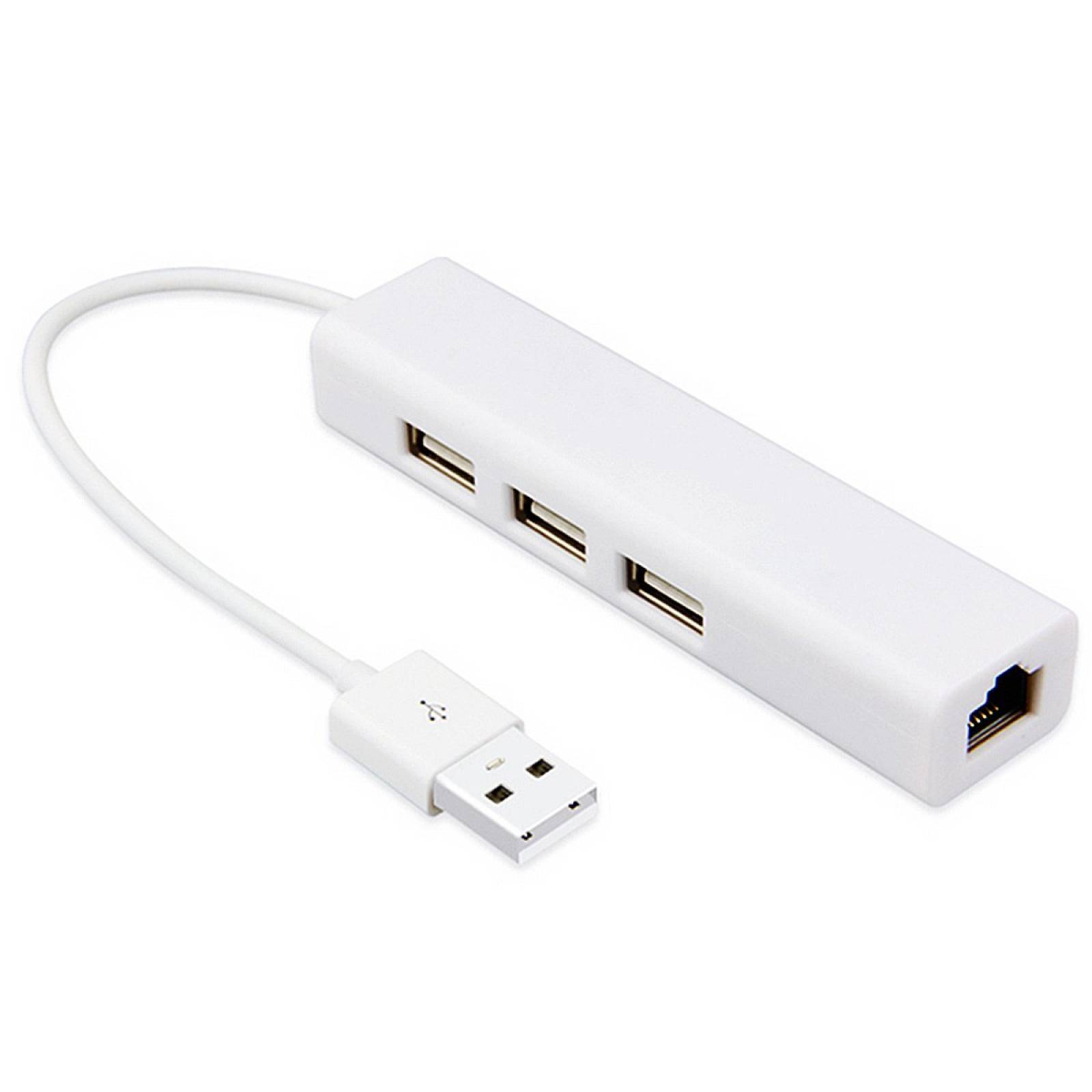 Multi Conector Hub Lention 3 Puertos Usb Win Y Mac -blanco