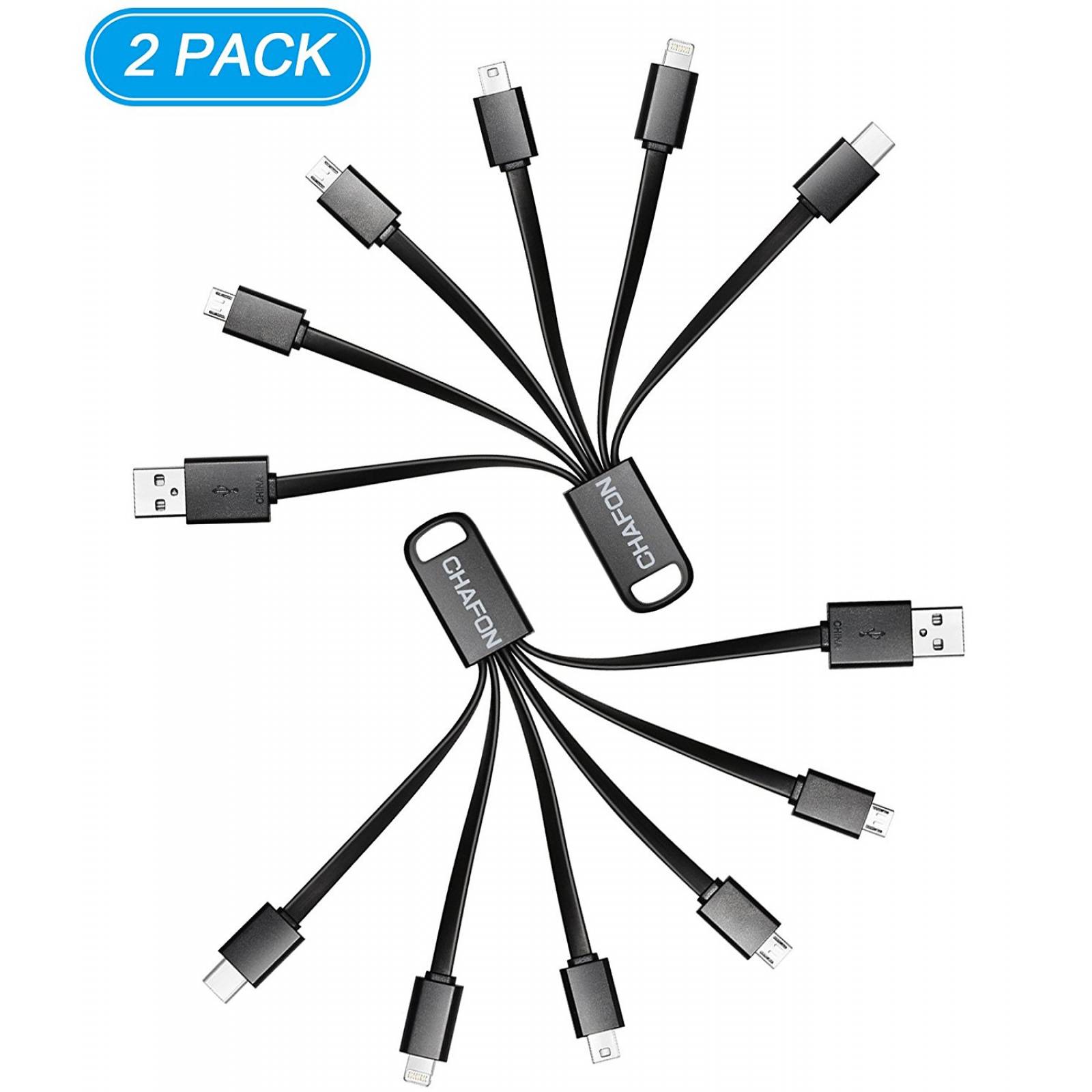 Cable Multi Usb Chafon Usb C 8pin 2microusb Miniusb Usb A2.0