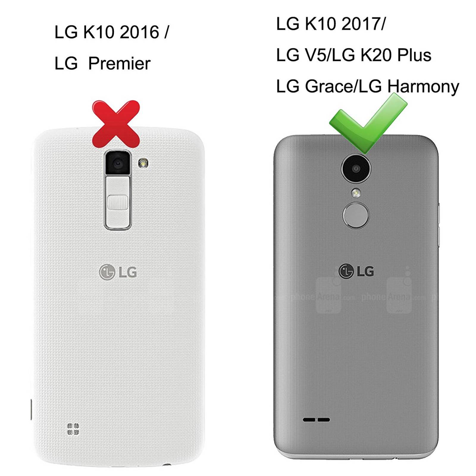B:LG K20 más funda LG K20 V funda LG armonía/LG V5/LG K1 -Azul