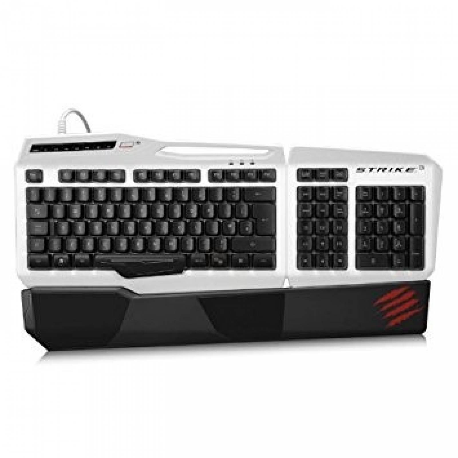 Teclado gamer Mad Catz 3 para PC completo USB -Blanco