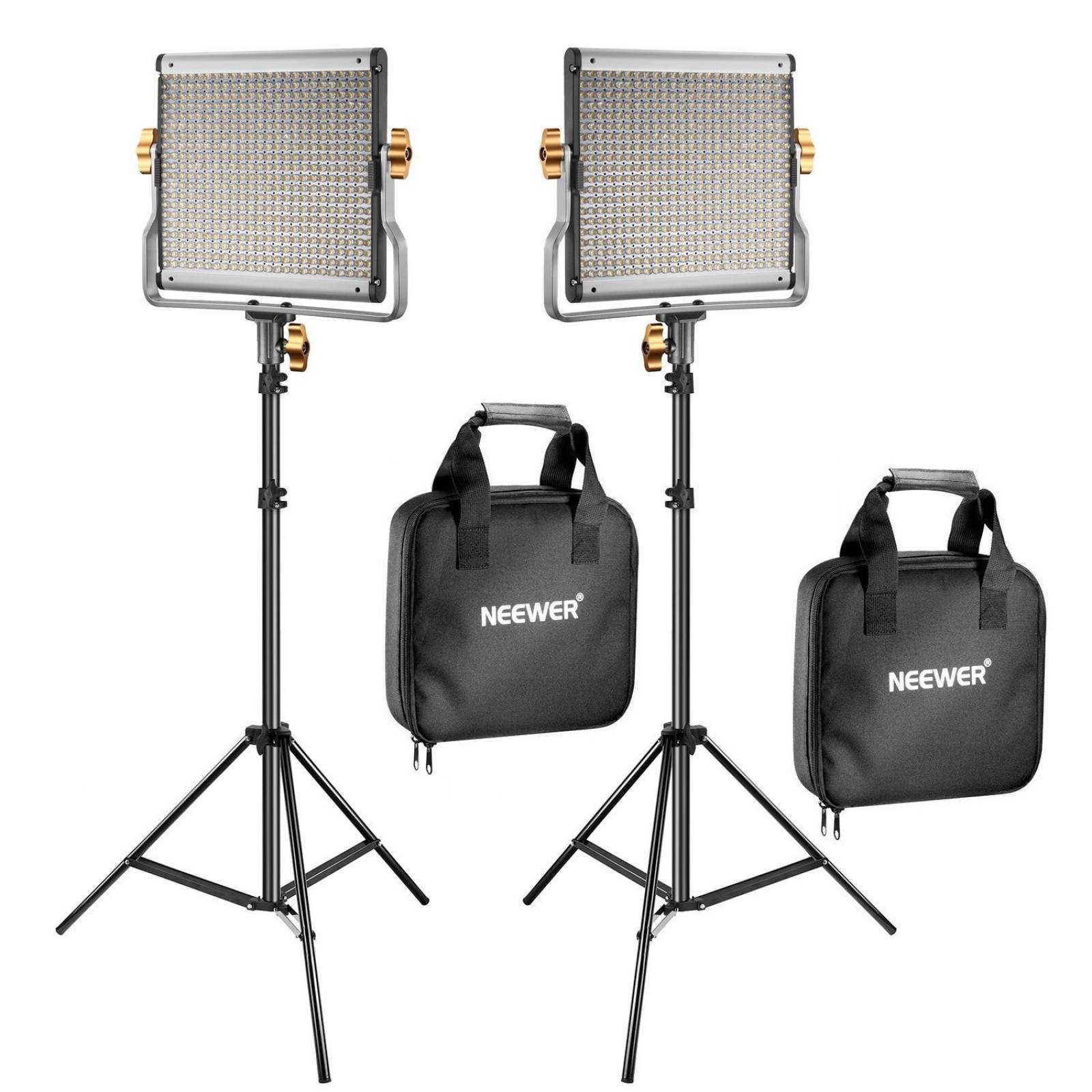 Panel De Luz Neewer Kit De 2 Led 480 2 Stands 2 Difusores